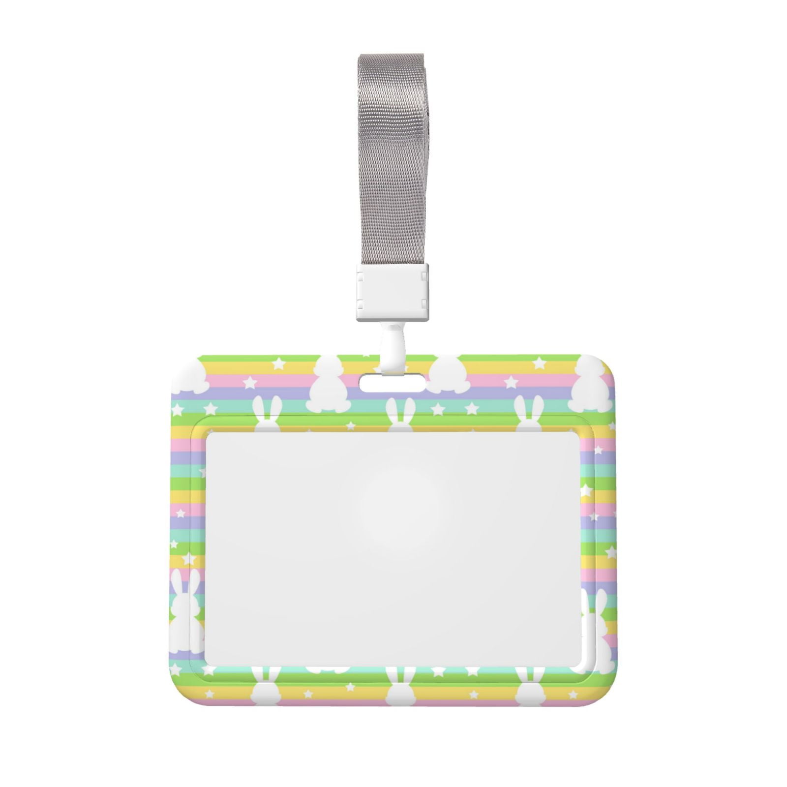 Cauagu Rainbow Rabbit for ID Badge Holder,Badge Holder with Windows Key ...