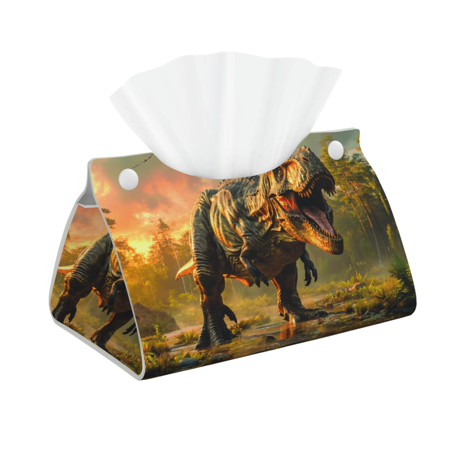 Cauagu Realistic Style Forest Dinosaur for Large Tissue Box Cover ...