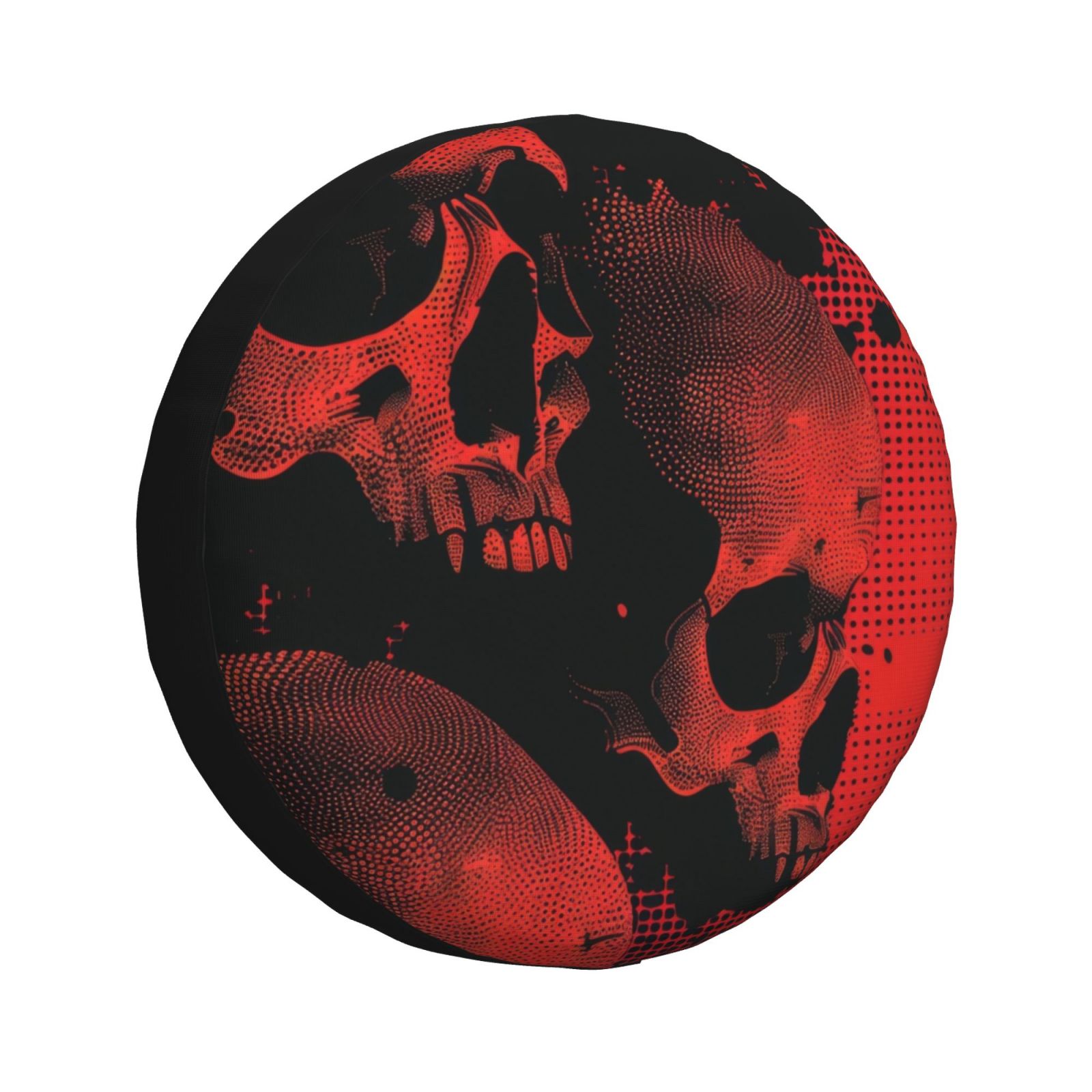 Cauagu Red And Black Abstract Skull for Spare Tire Cover Wheel ...