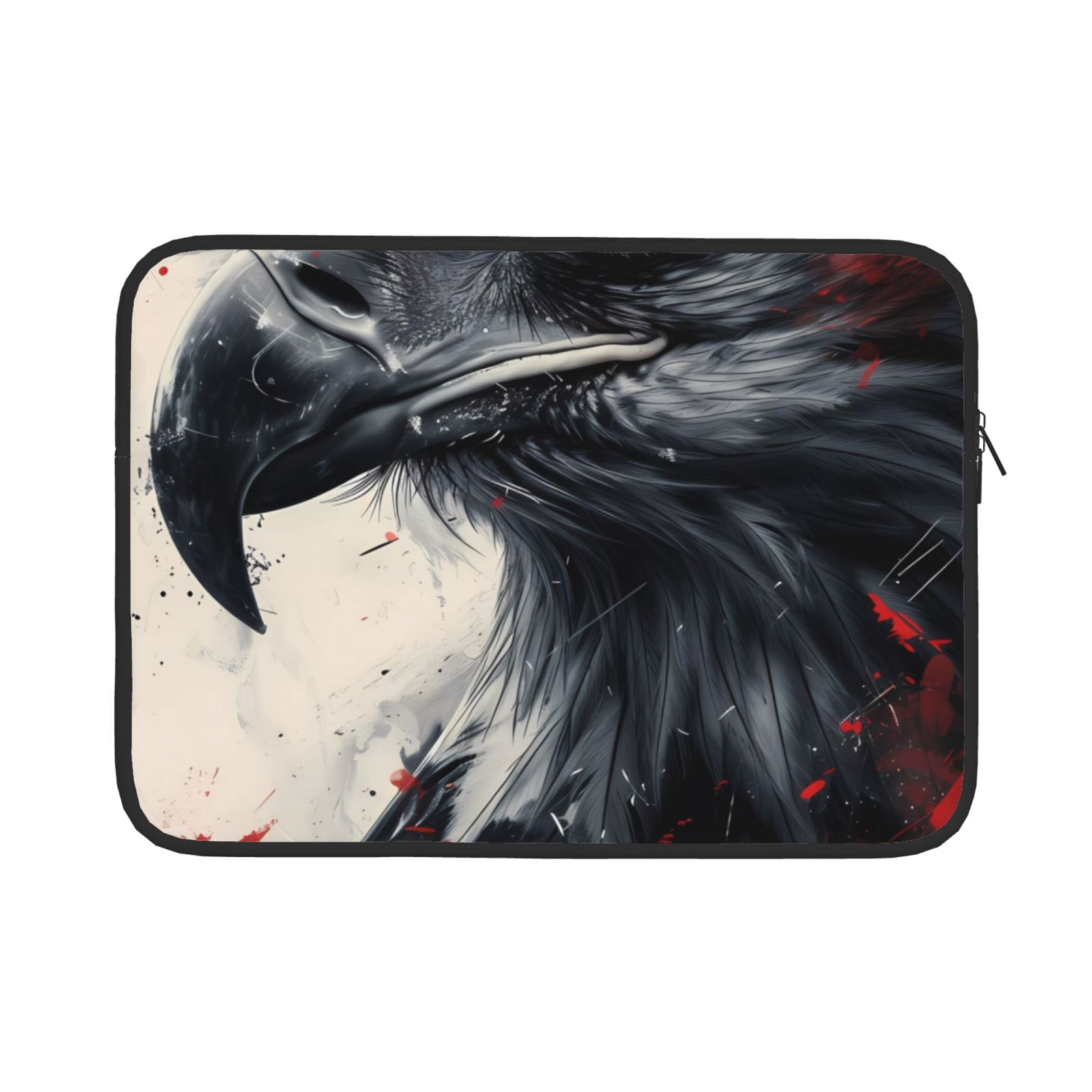 Cauagu Red Black Ink Style Bald Eagle Print Laptop Sleeve Case, Laptop ...