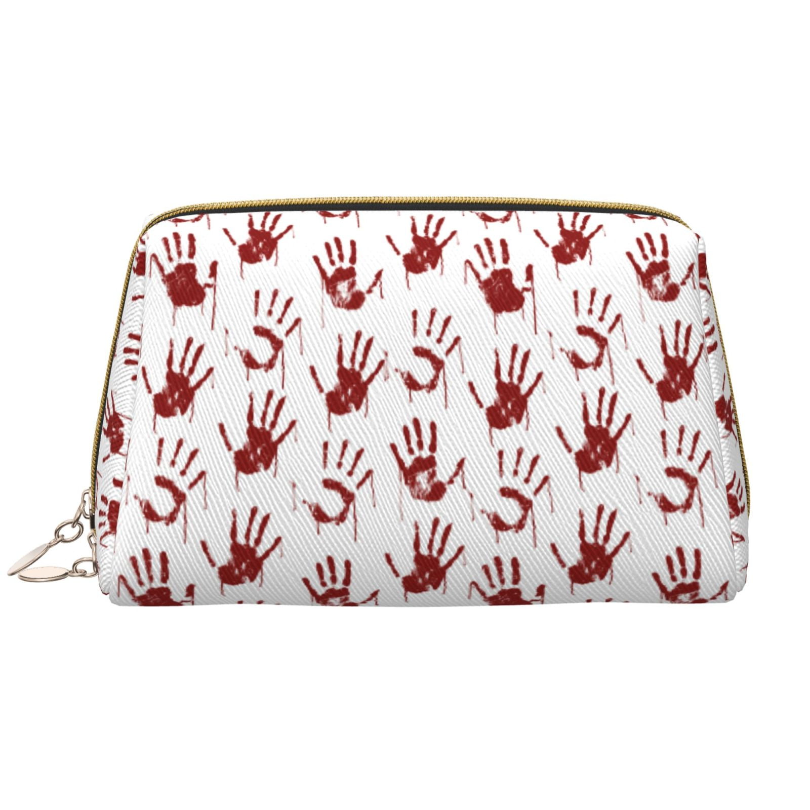 Cauagu Red Bloody Scary Hands2 Print Large Cosmetic Bag,Portable ...