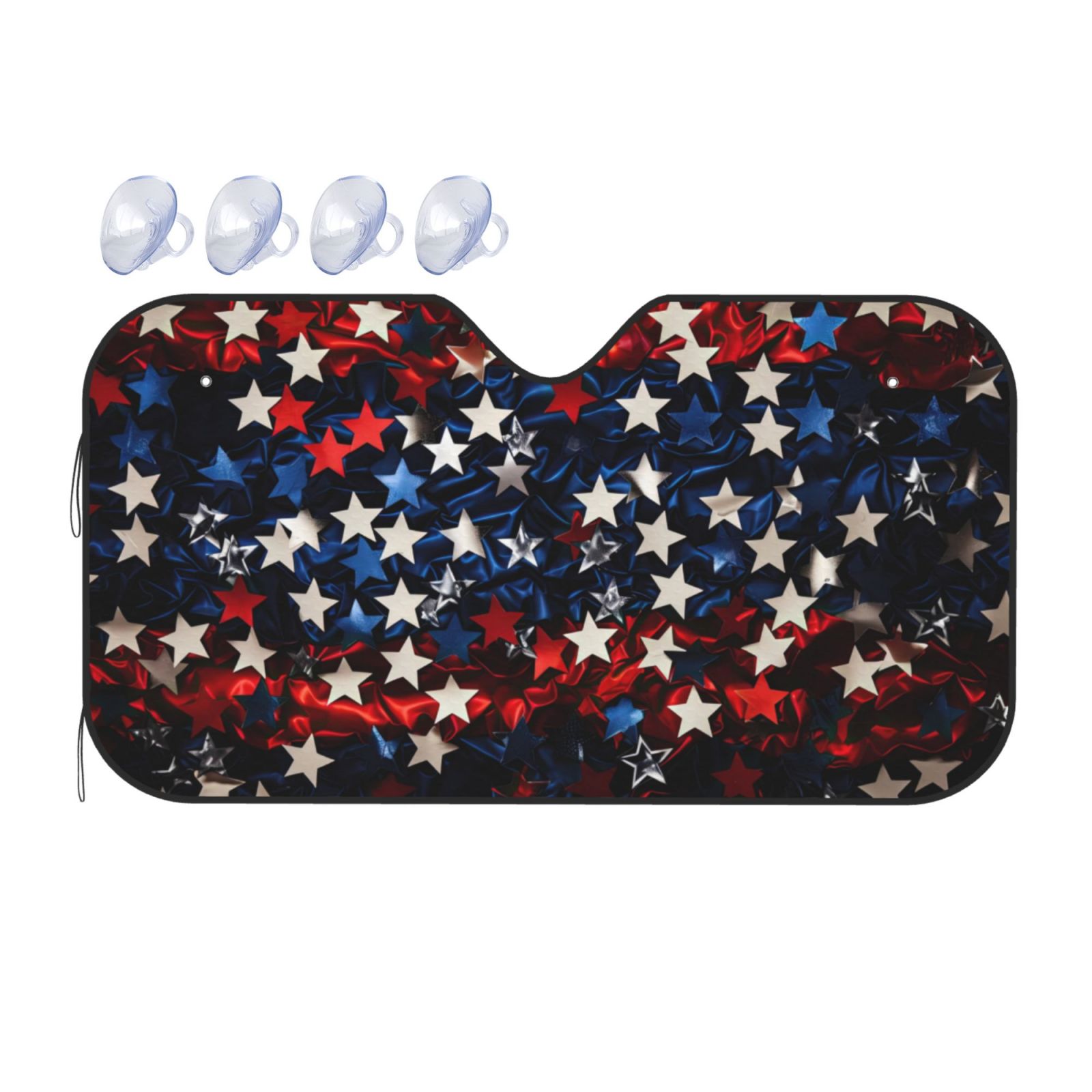 Cauagu Red Blue White Stars Print Car Windshield Sunshade,1-Piece ...