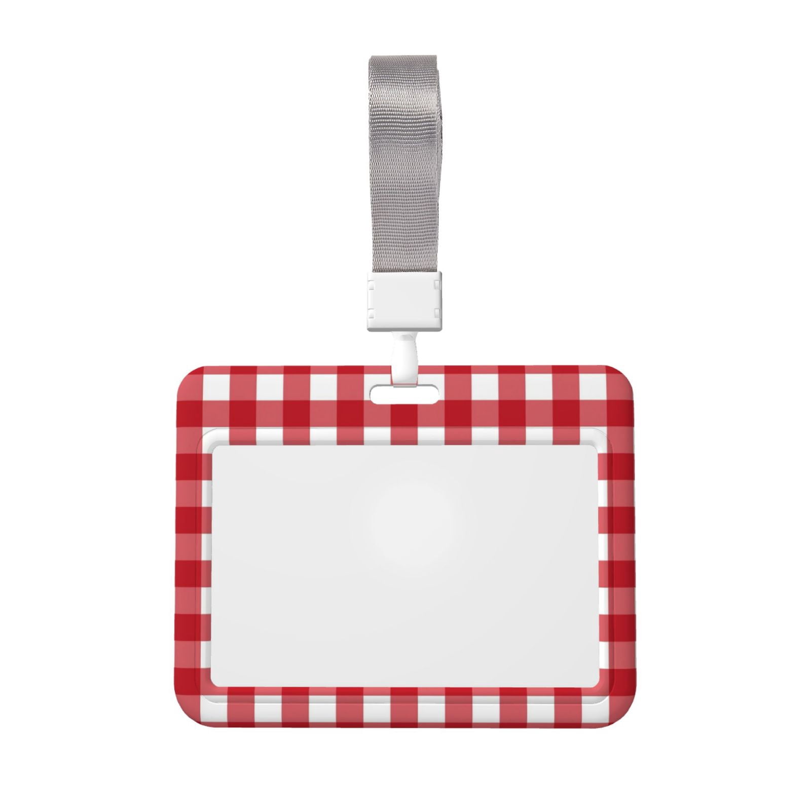 Cauagu Red Checkboard for ID Badge Holder,Badge Holder with Windows Key ...