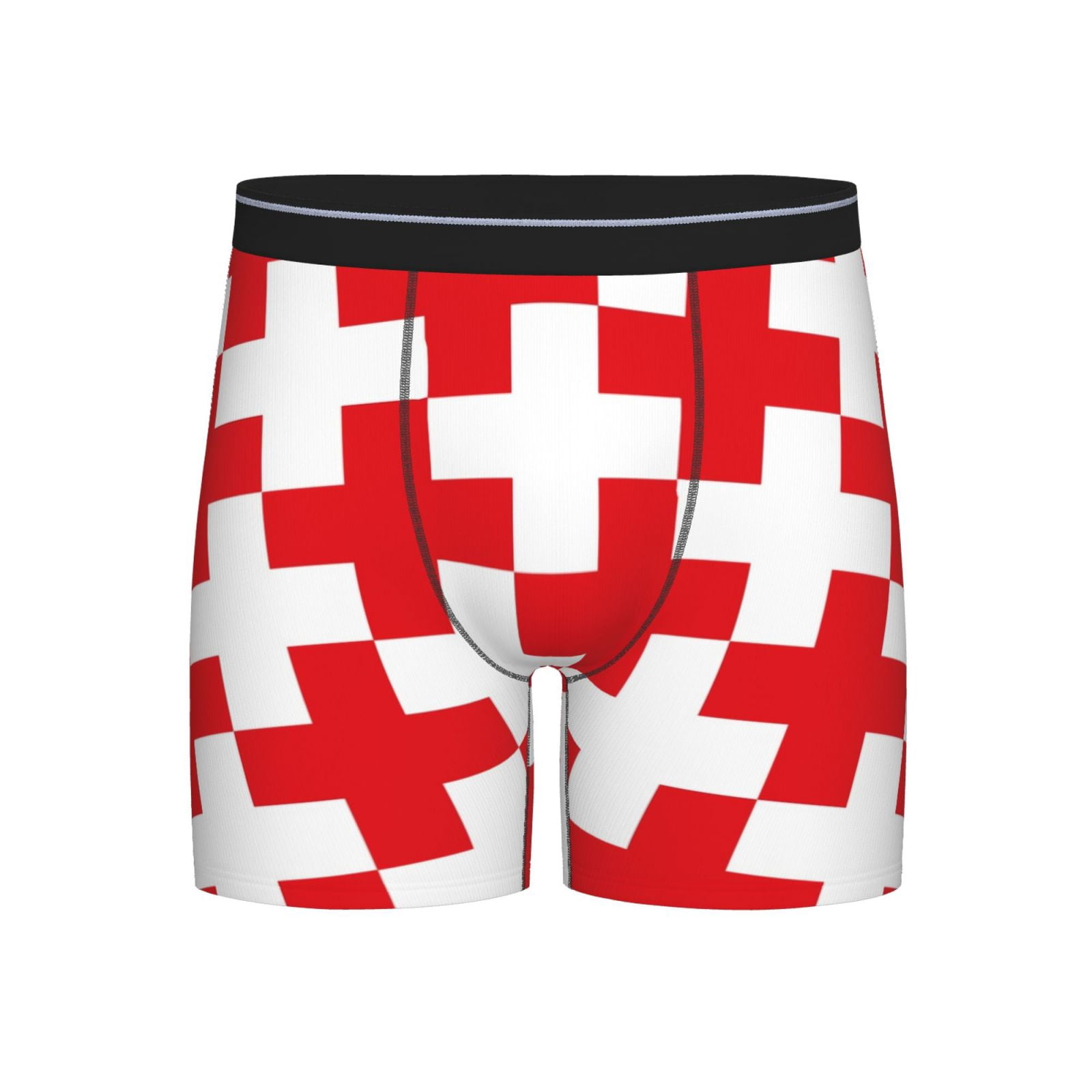 Cauagu Red Cross 1 Print Men's Boxer Briefs, Funny & Cute Underwear ...
