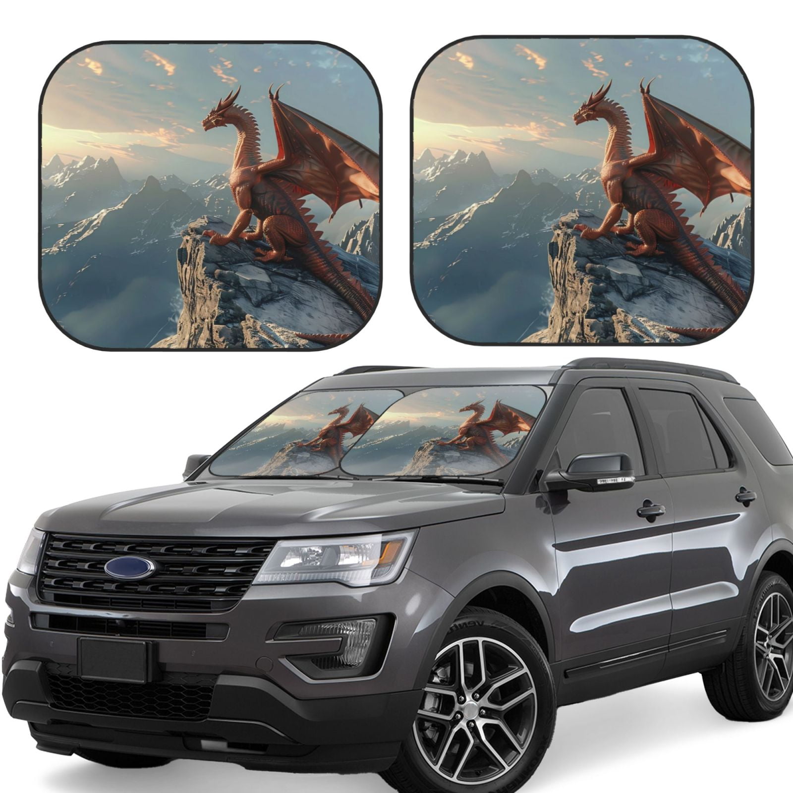 Cauagu Red Dragon Mountain Sunrise Cauagu {designName} Print Foldable ...