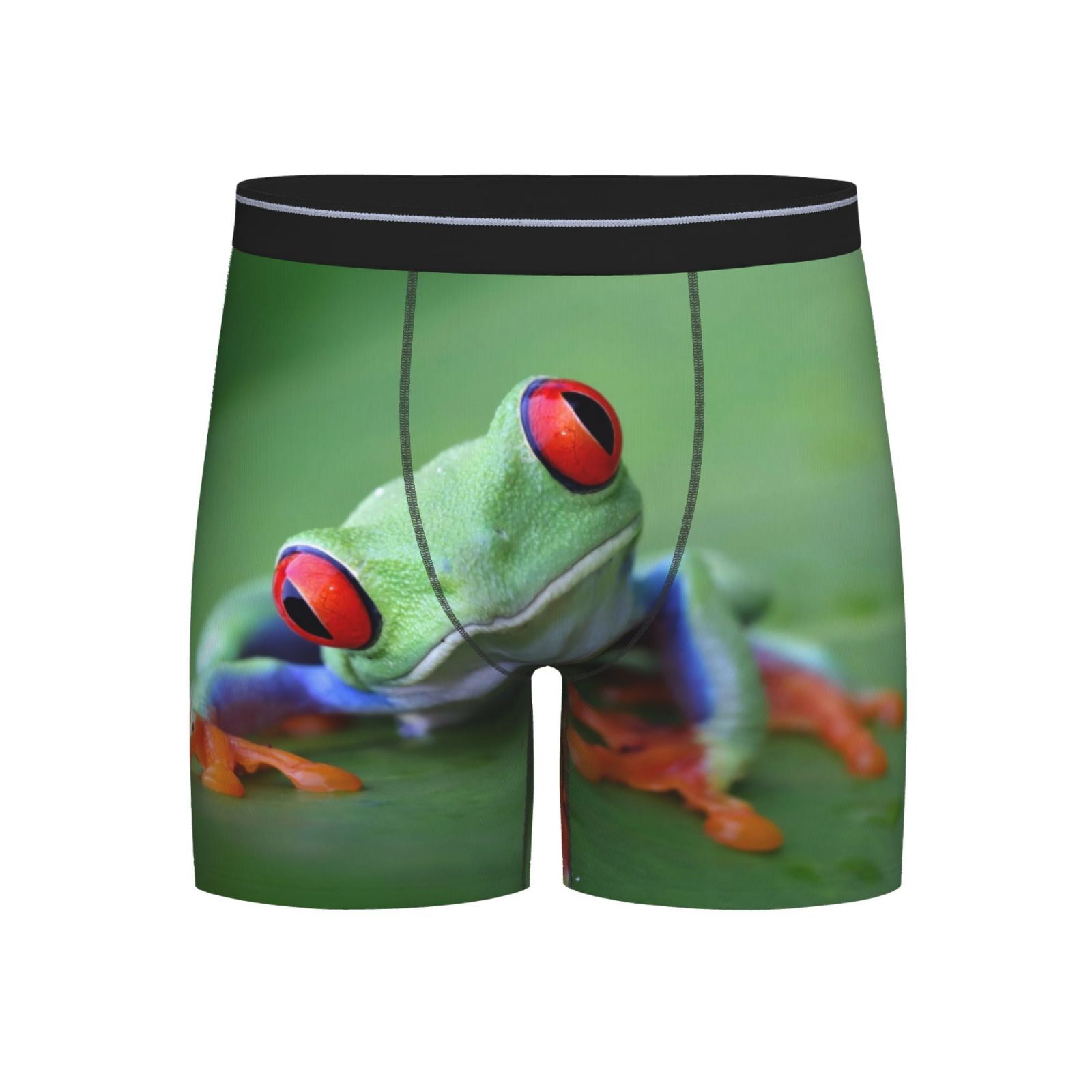 Cauagu Red-Eyed Tree Frog-1 Print Men's Boxer Briefs, Funny & Cute Underwear Elastic Waistband ...