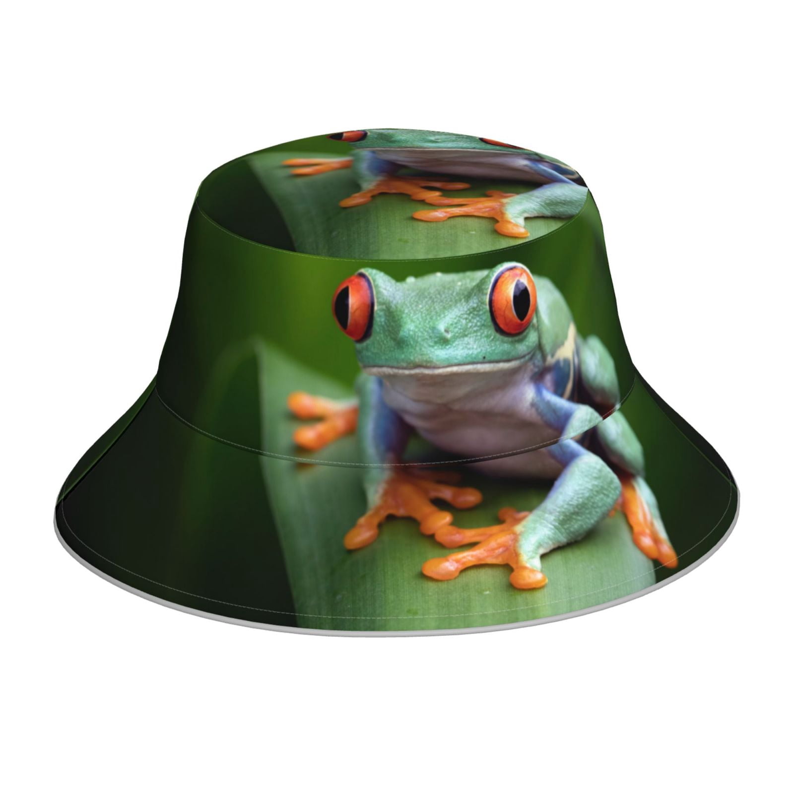 Cauagu Red-Eyed Tree Frog for Unisex Bucket Hat,Outdoor Summer Beach ...