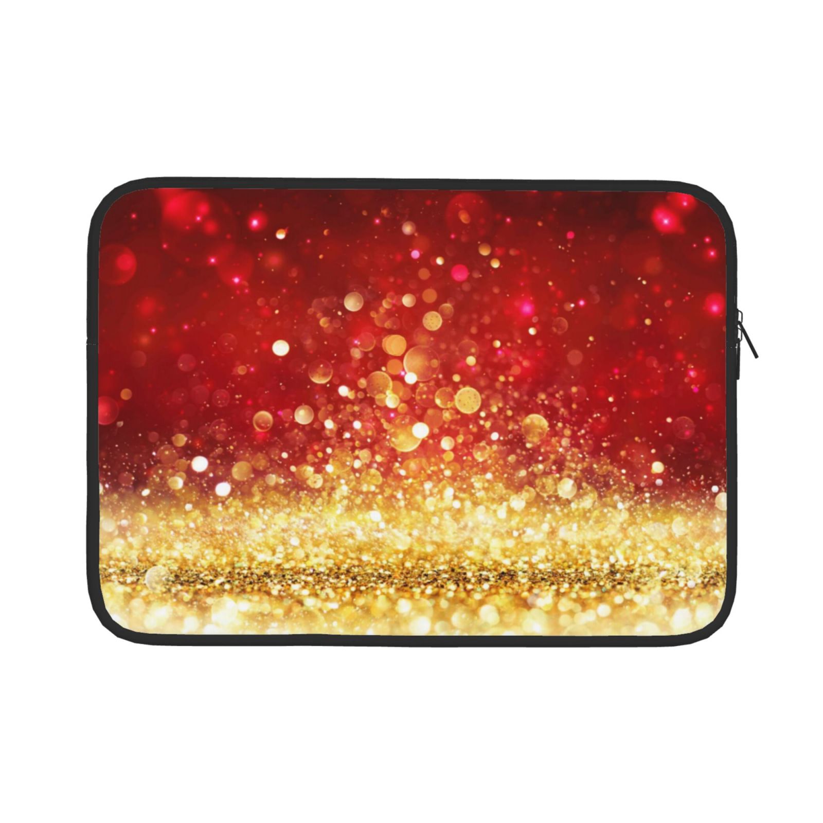 Cauagu Red Gold Glitter Print Laptop Sleeve Case, Laptop Cover Portable ...