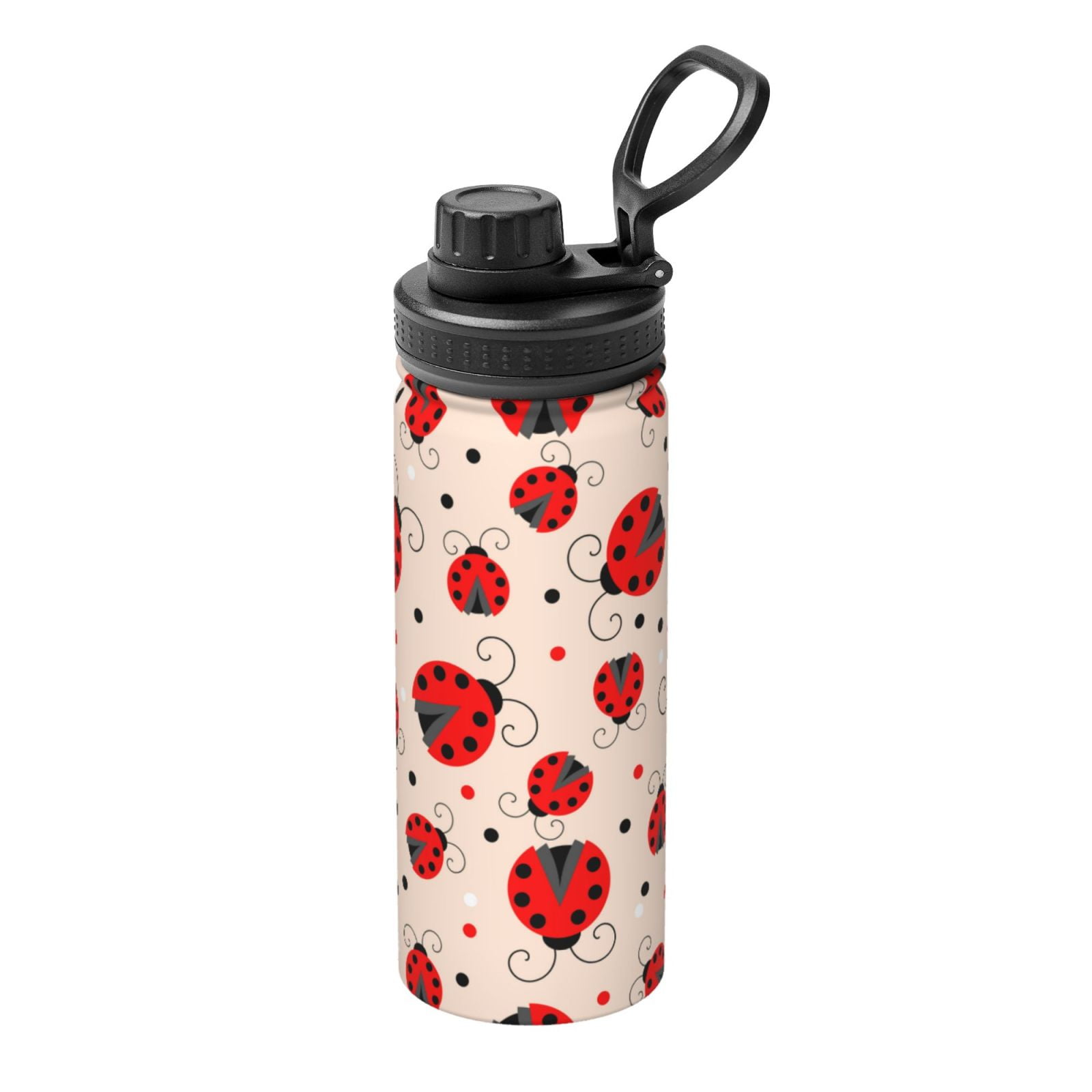 Cauagu Red Ladybug Print 18oz Vacuum Insulated Stainless Steel Water ...