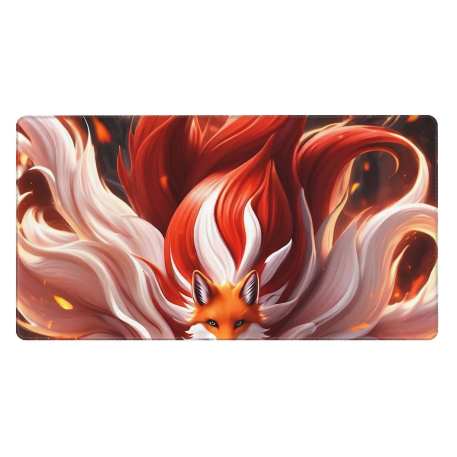 Cauagu Red Leaf Flame Fox for Large Mouse Pad,XXL Extended Gaming Mouse ...