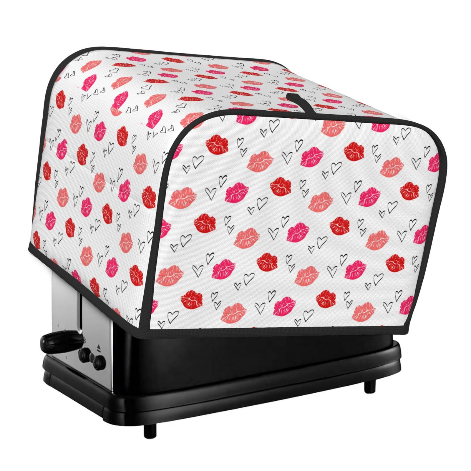 Cauagu Red Lips 1 for 4 Slice Toaster Cover (11.4''×7.9''×7.5'') Bread ...