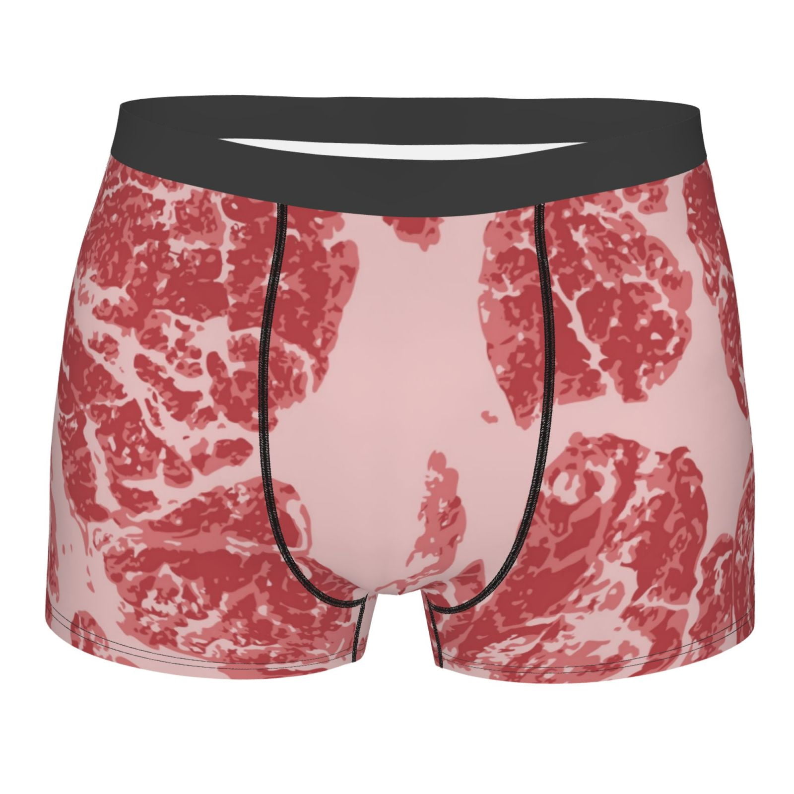 Cauagu Red Meat Print Boxer Briefs for Men,Comfortable Breathable Men's ...