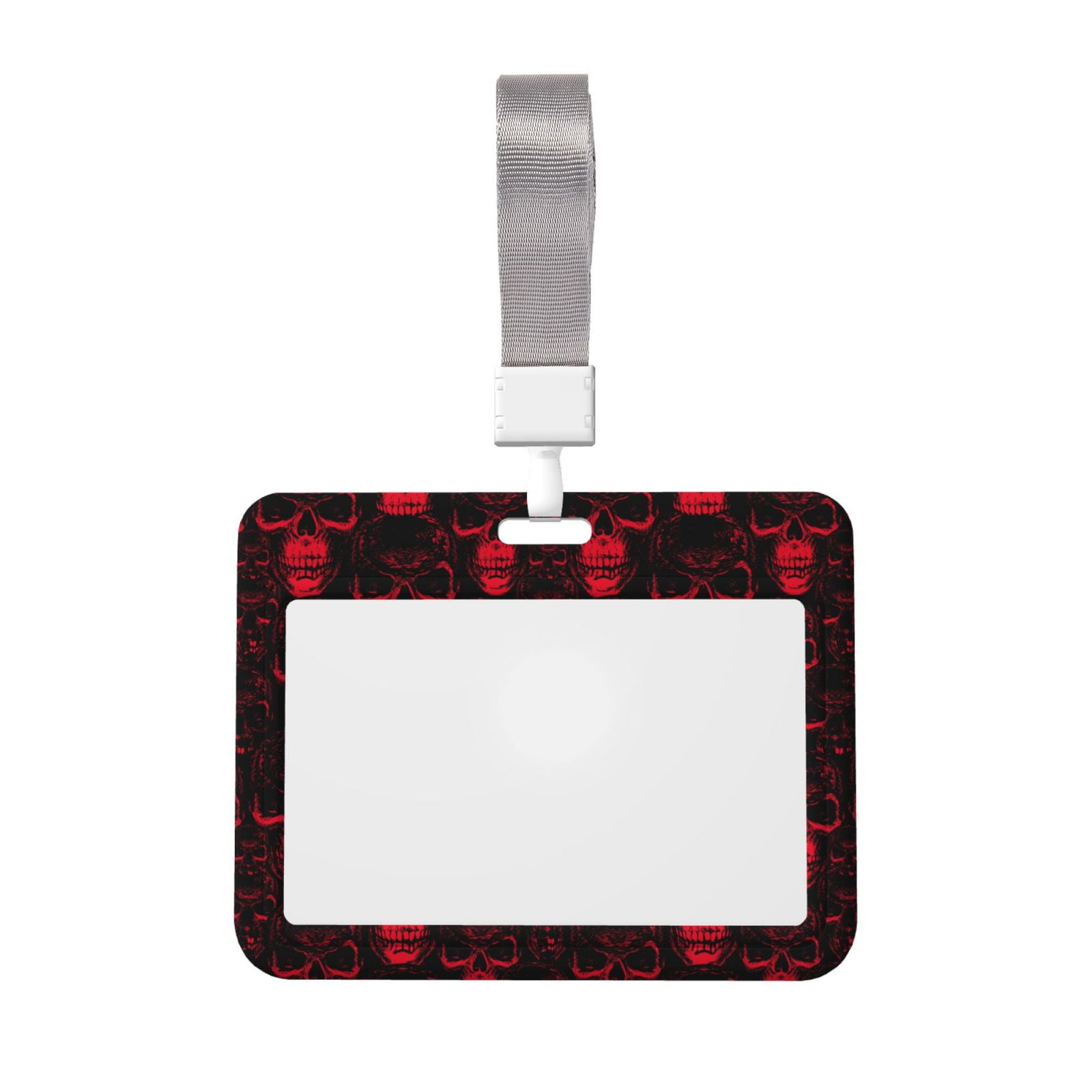 Cauagu Red Skulls 2 for ID Badge Holder,Badge Holder with Windows Key ...