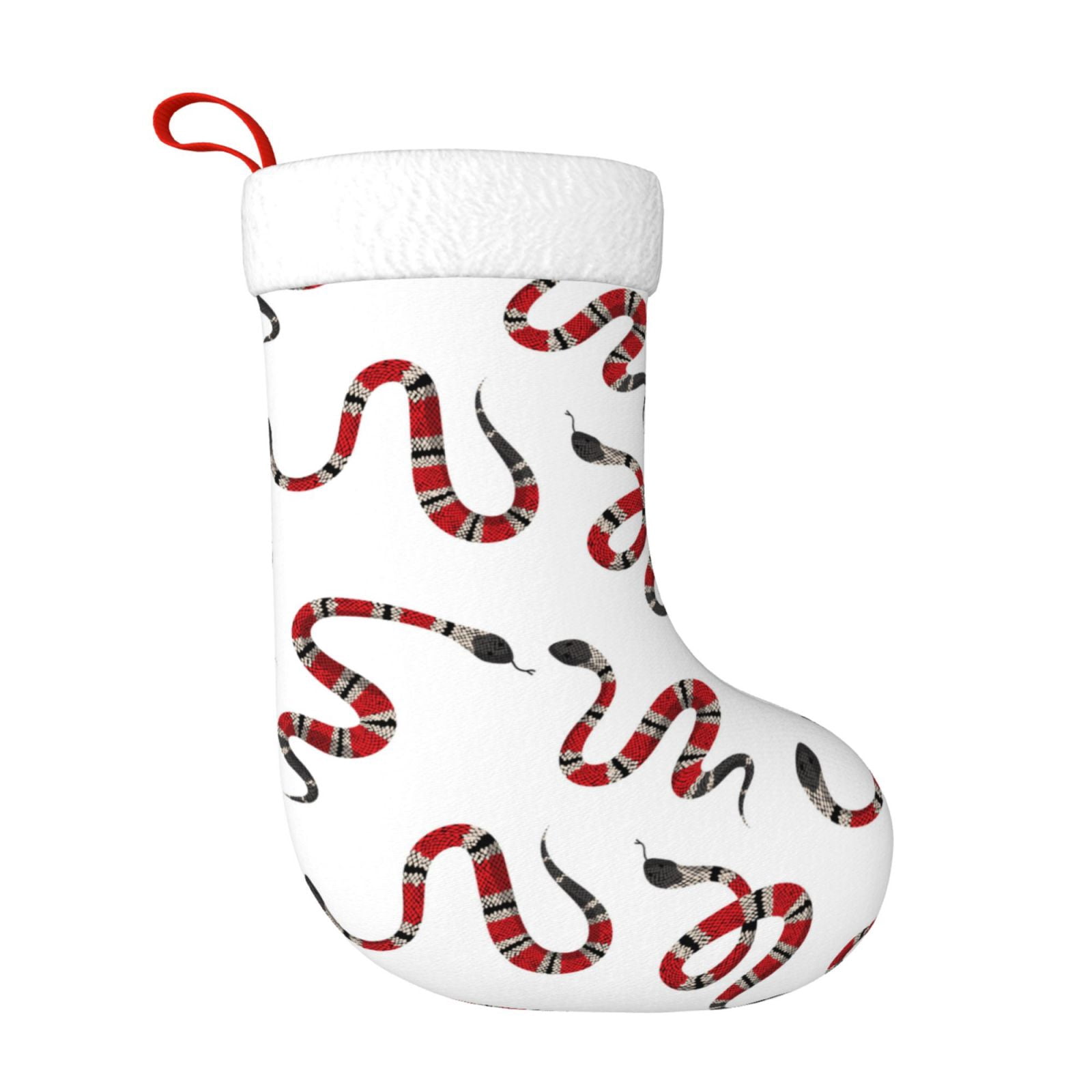 Cauagu Red Snake for Christmas Stockings,1-Pack Large Xmas Stocking ...
