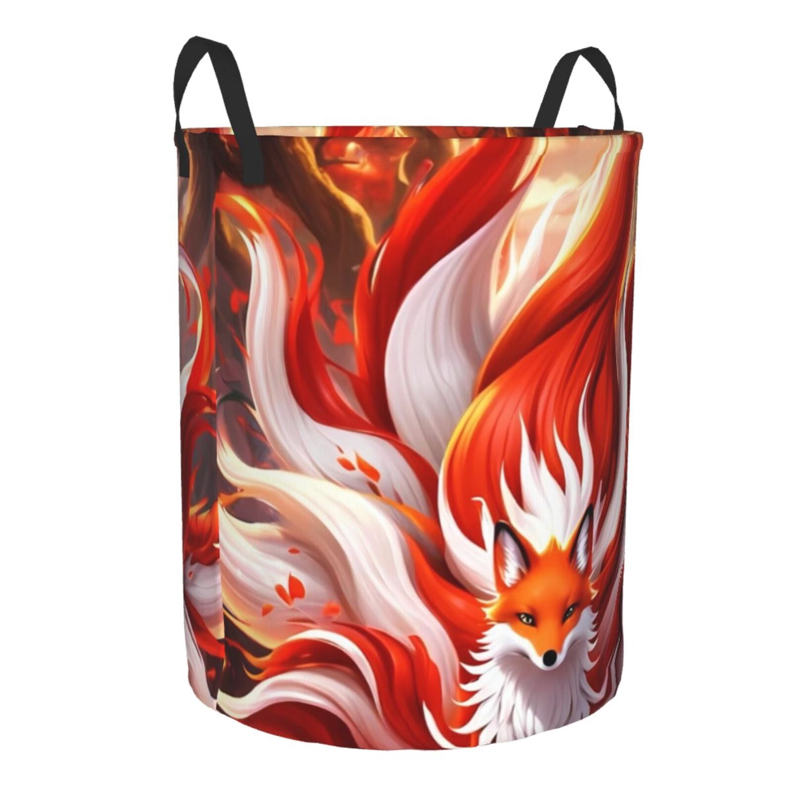 Cauagu Red Sun Flame Fox for Laundry Basket,Collapsible Organizer ...