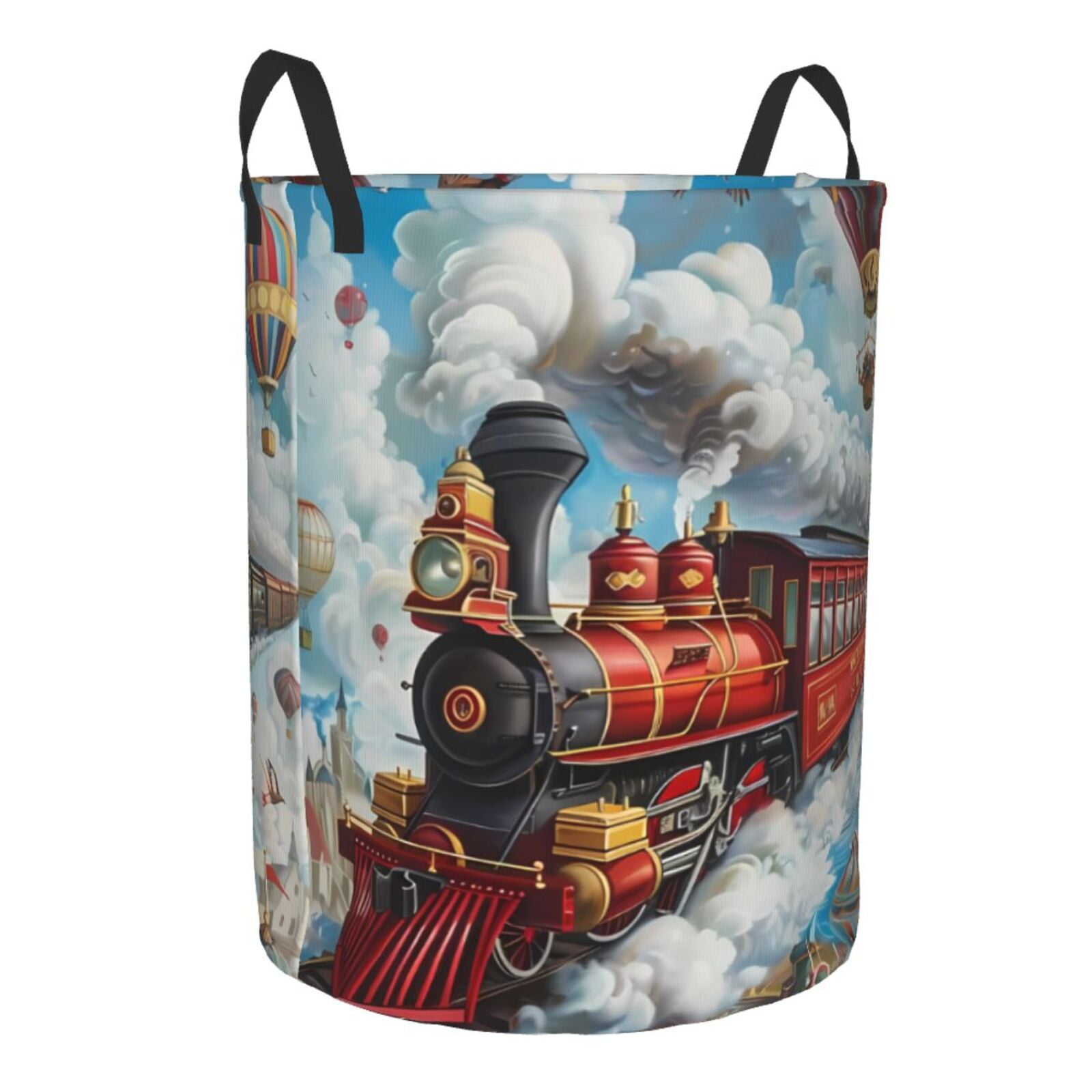 Cauagu Red Train Hot Air Balloon for Laundry Basket,Collapsible ...