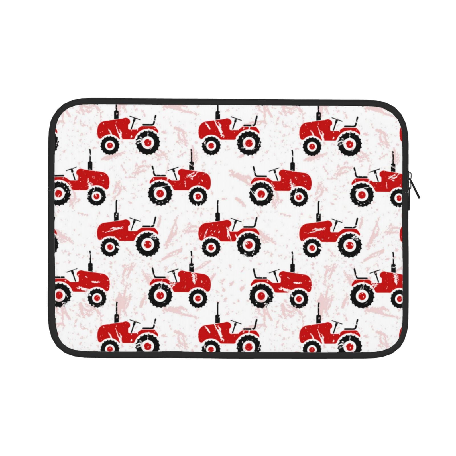 Cauagu Red Wheeled Tractors Print Laptop Sleeve Case, Laptop Cover ...