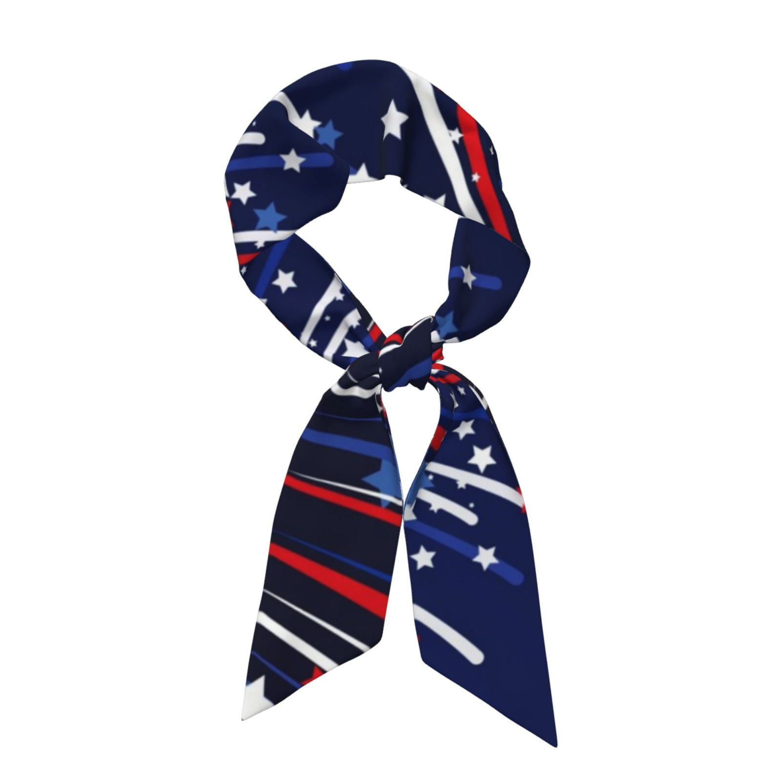Cauagu Red White Blue Fireworks 1 Pattern Scarf for Women,Neck Scarf ...