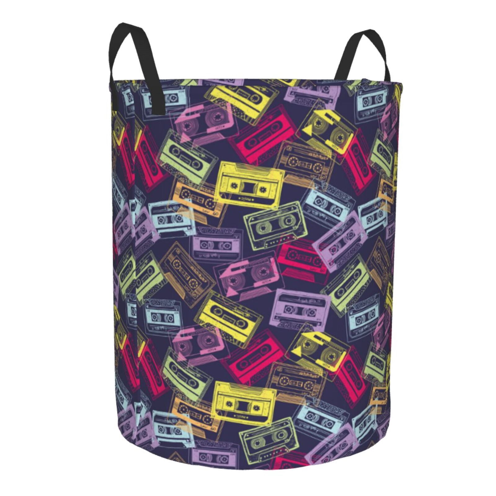 Cauagu Retro Cassette Music for Laundry Basket,Collapsible Organizer ...