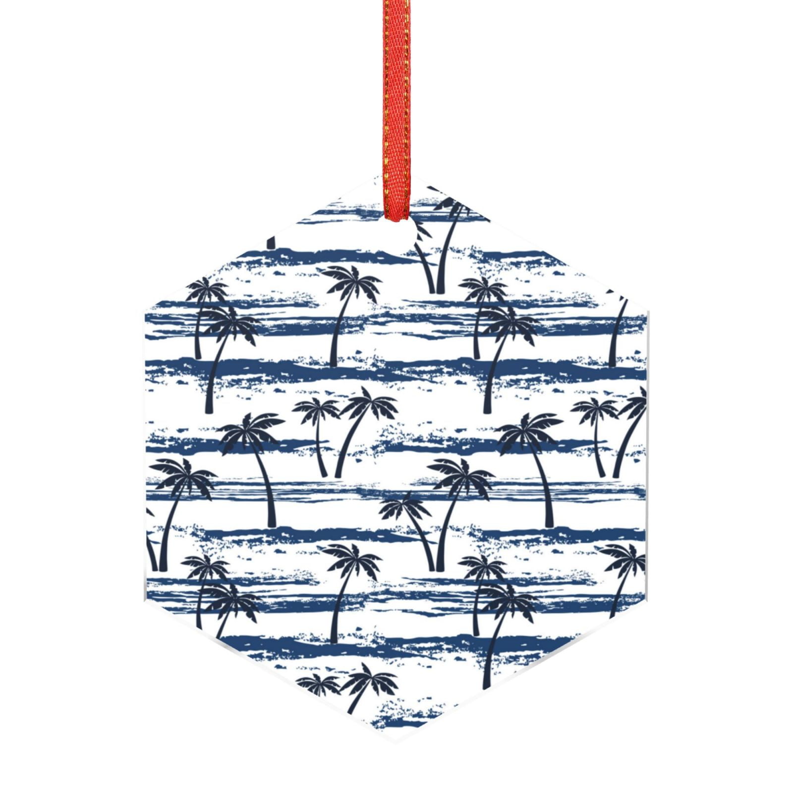 Cauagu Retro Coconut Tree Pattern Acrylic Christmas Pendant,1-Pack ...