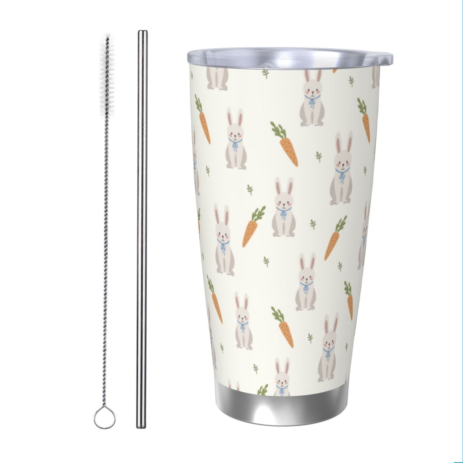 Cauagu Retro Rabbit Pattern 20oz Tumbler,Stainless Steel Vacuum ...