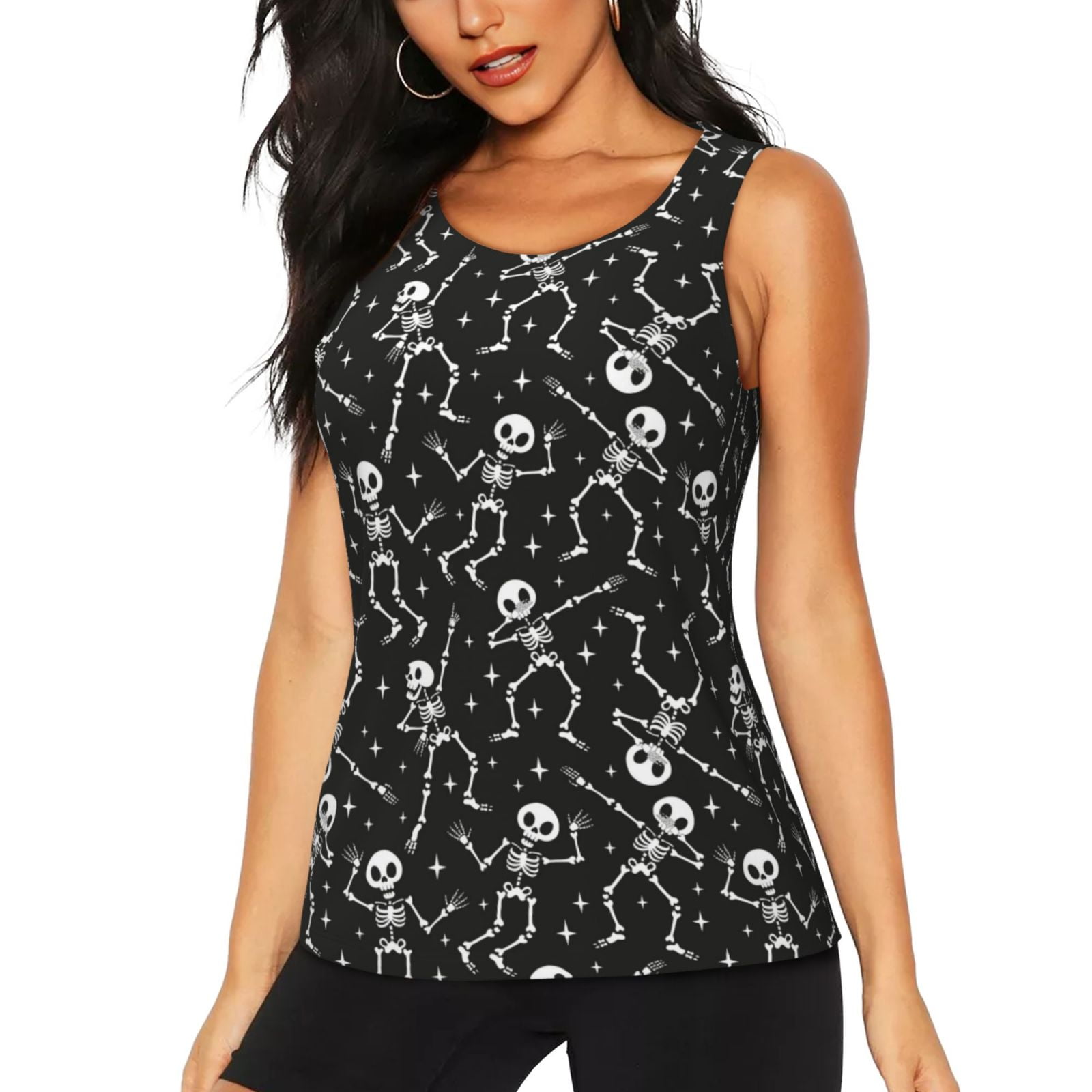 Cauagu Retro Skeleton Dancing On Halloween Party for Women's Workout ...