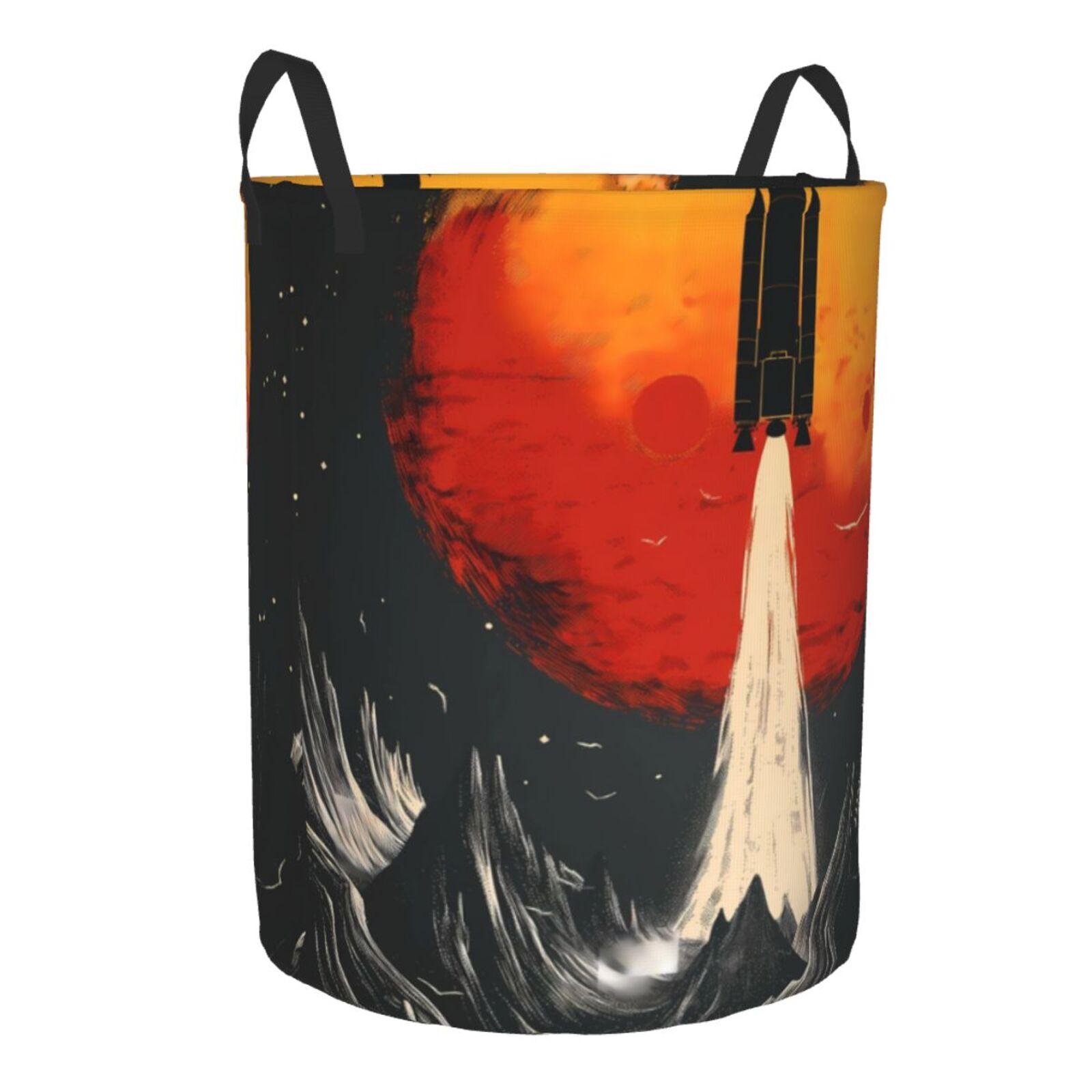 Cauagu Retro Space Rocket Launch for Laundry Basket,Collapsible ...