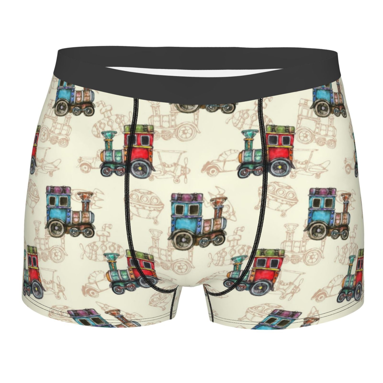 Cauagu Retro Steampunk Vehicle Print Boxer Briefs for Men,Comfortable ...
