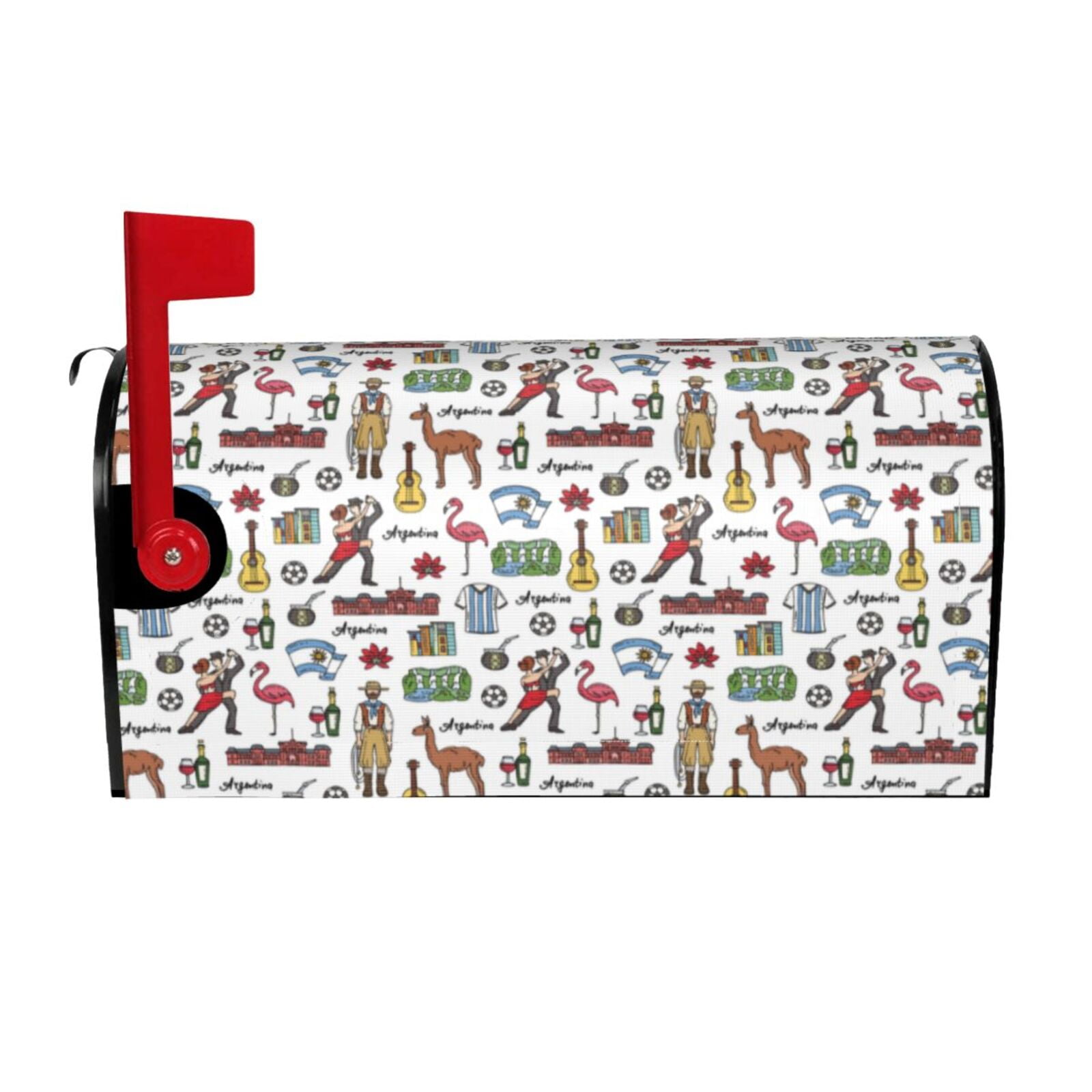 Cauagu Retro Style Pattern Magnetic Mailbox Covers, Mailbox Cover ...