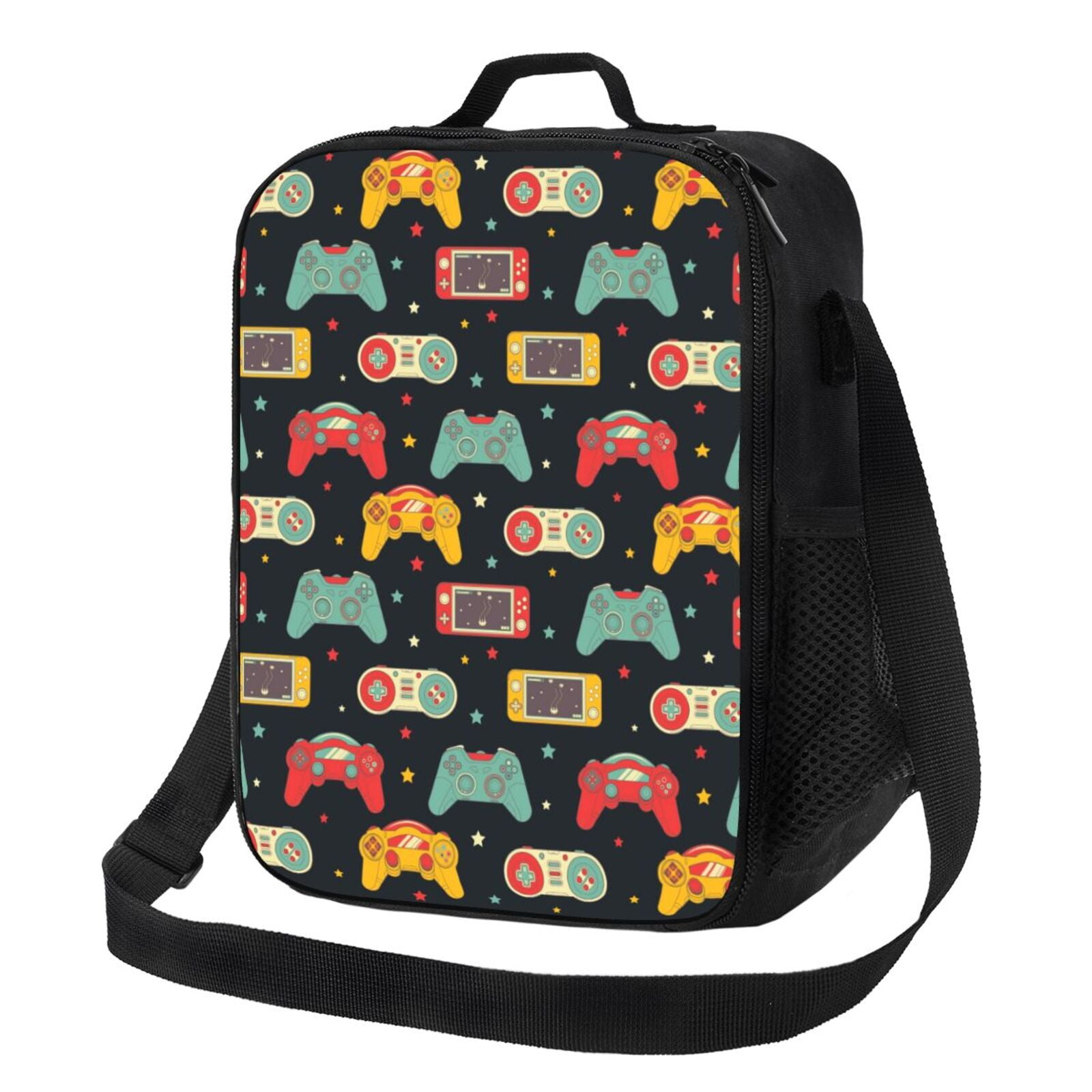 Cauagu Retro Video Game Insulated Lunch Bag - Reusable Lunch Box ...