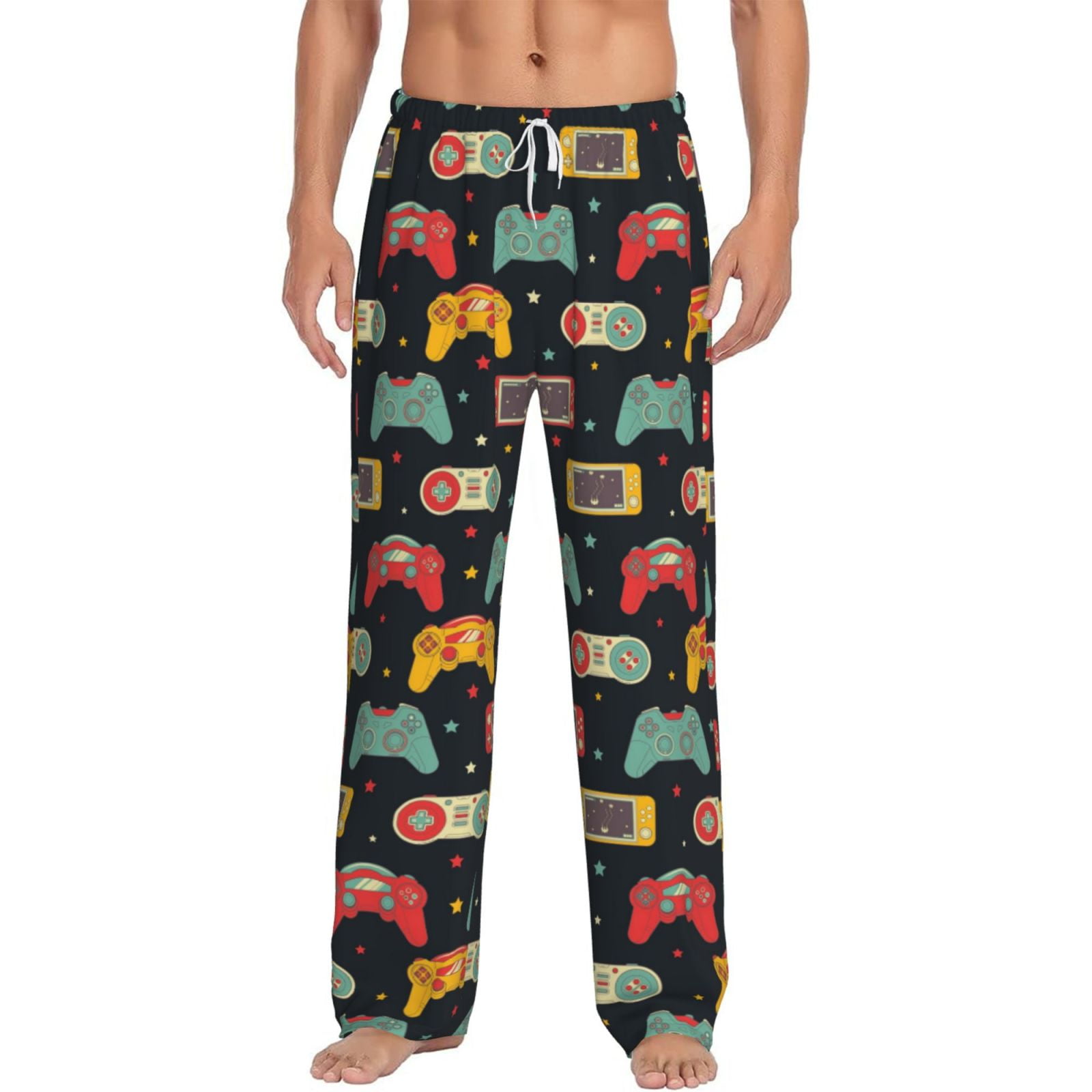 Cauagu Retro Video Game Mens Pajama Pants Sleep & Lounge Pants,PJ ...