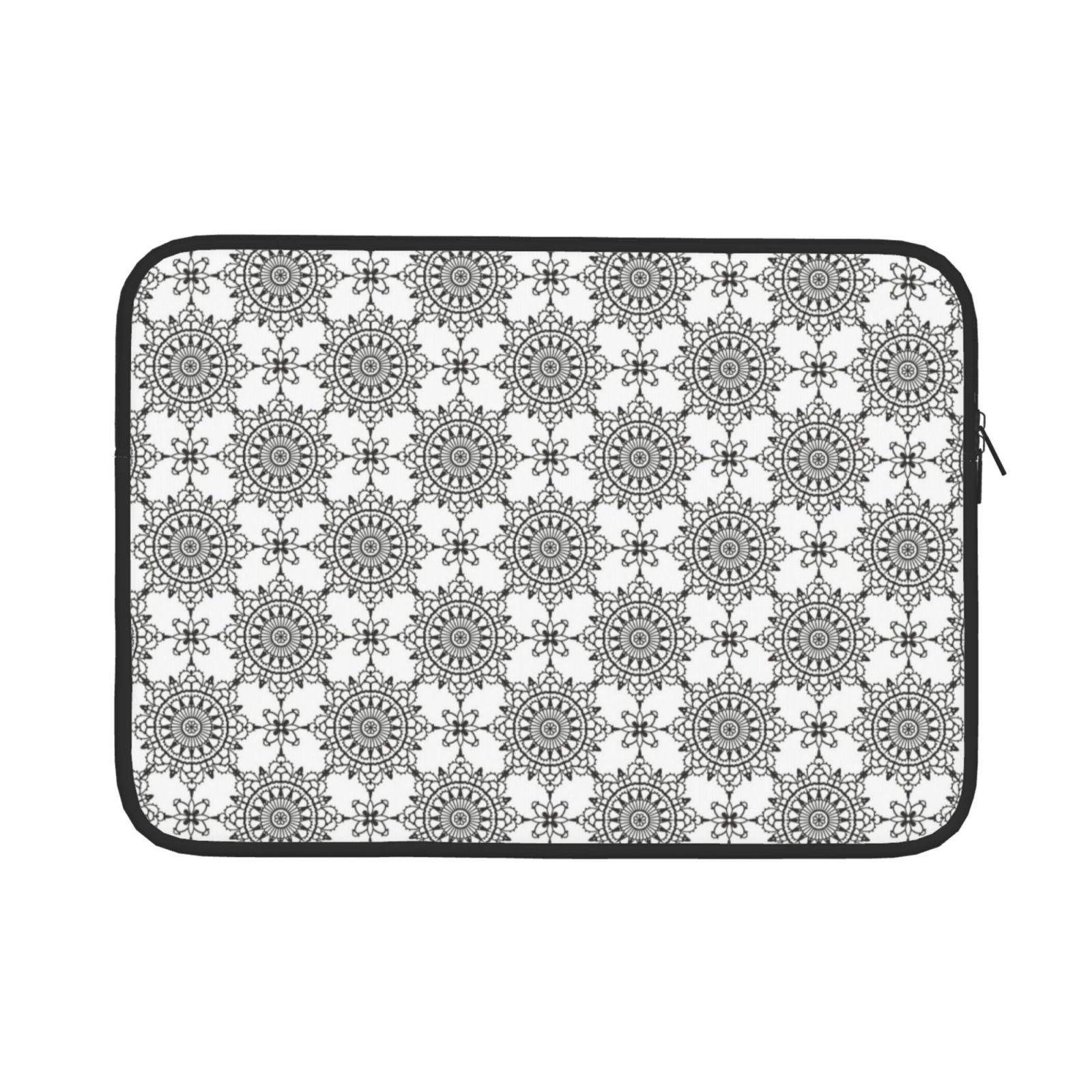 Cauagu Retro sketch flower lines Print Laptop Sleeve Case, Laptop Cover ...