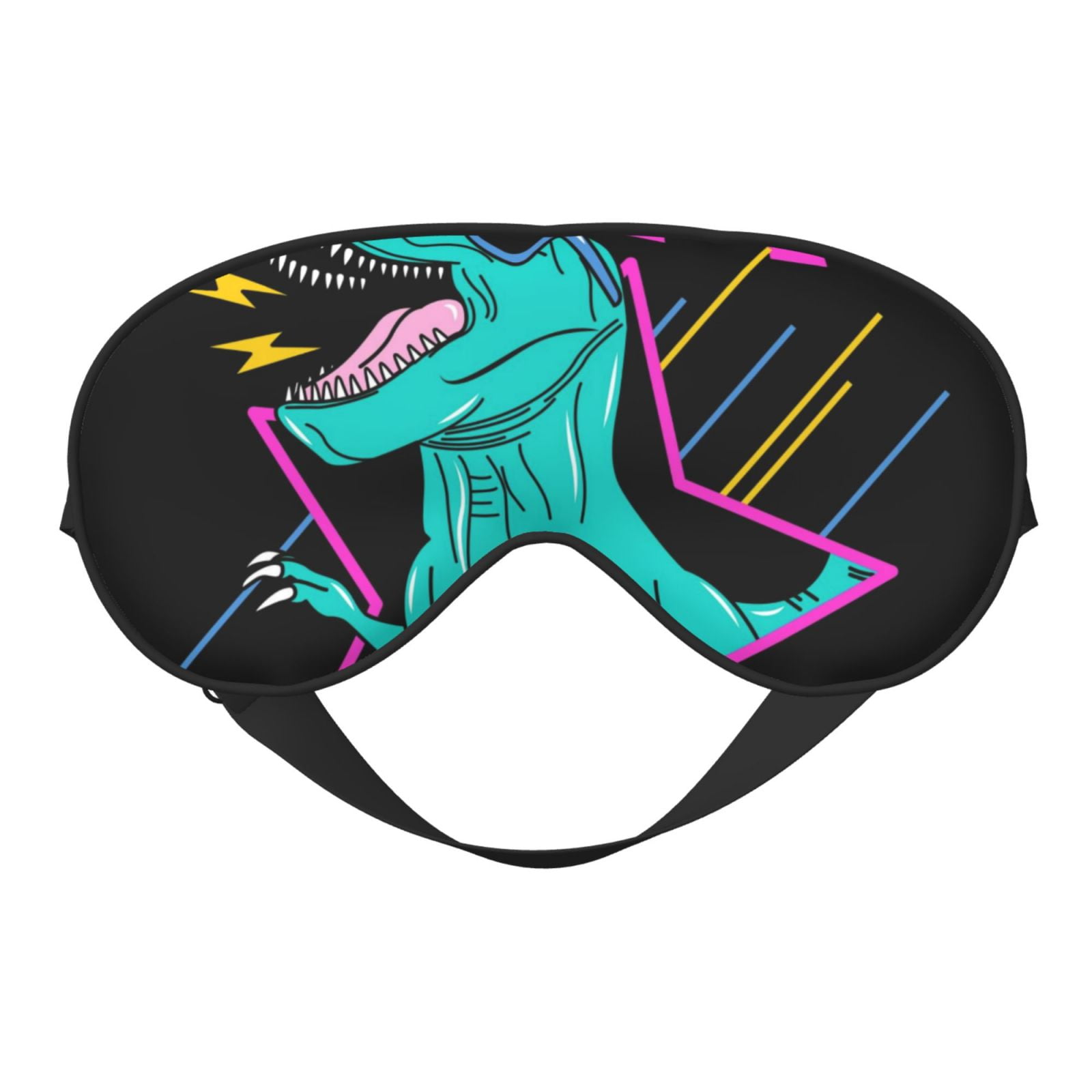 Cauagu Rex Dinosaur With Sunglasses Print Sleep Eye Mask, Blindfold Eye ...
