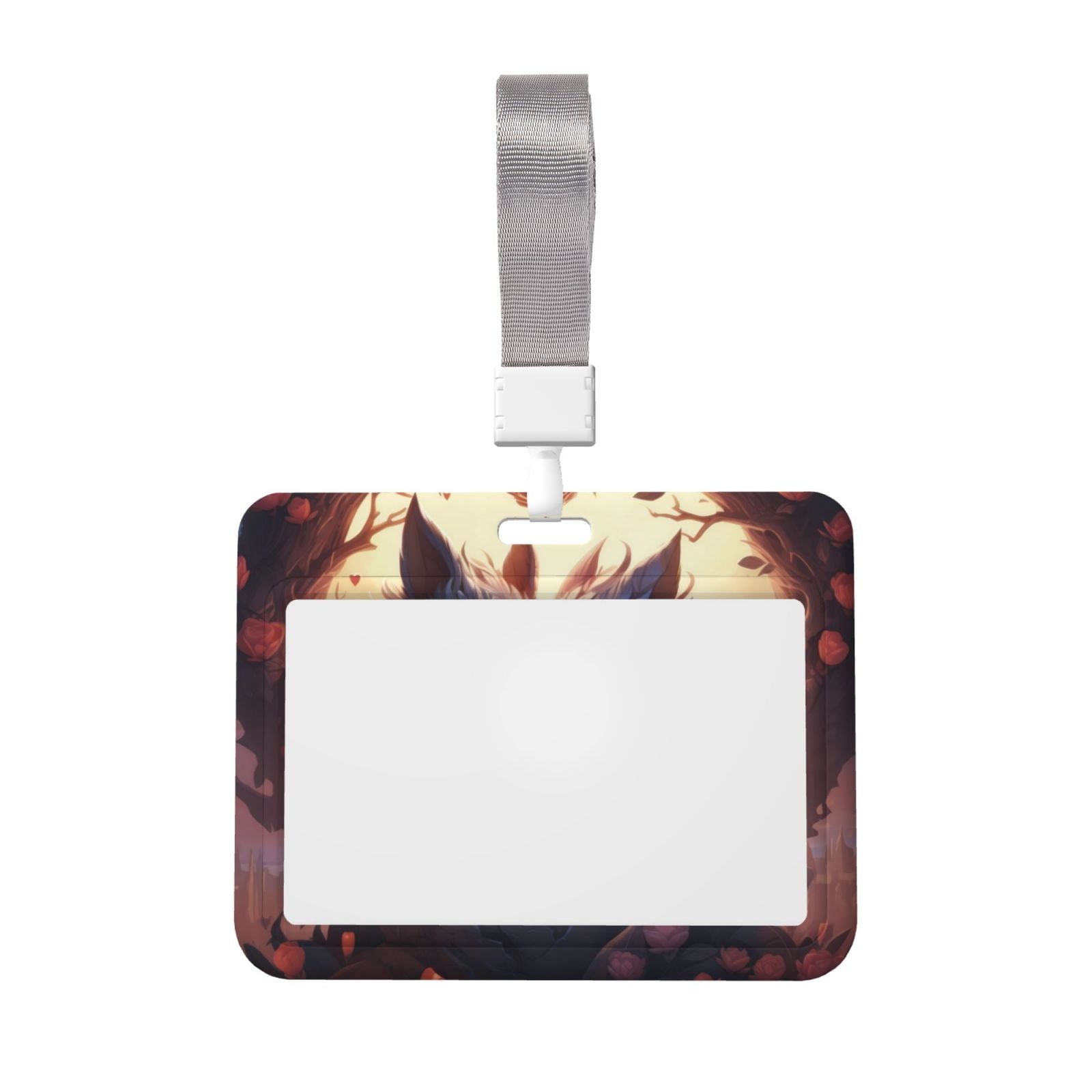Cauagu Romantic Rose Animal Couple for ID Badge Holder,Badge Holder ...