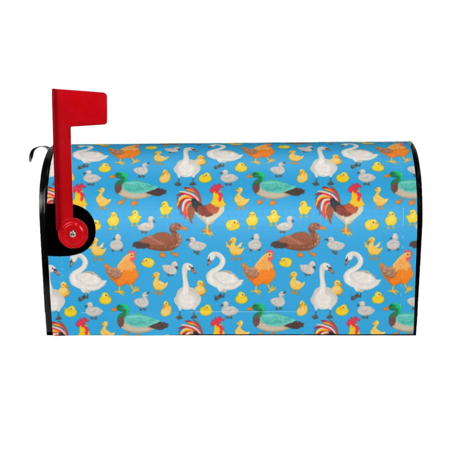 Cauagu Rooster And Chickens Pattern Magnetic Mailbox Covers, Mailbox ...