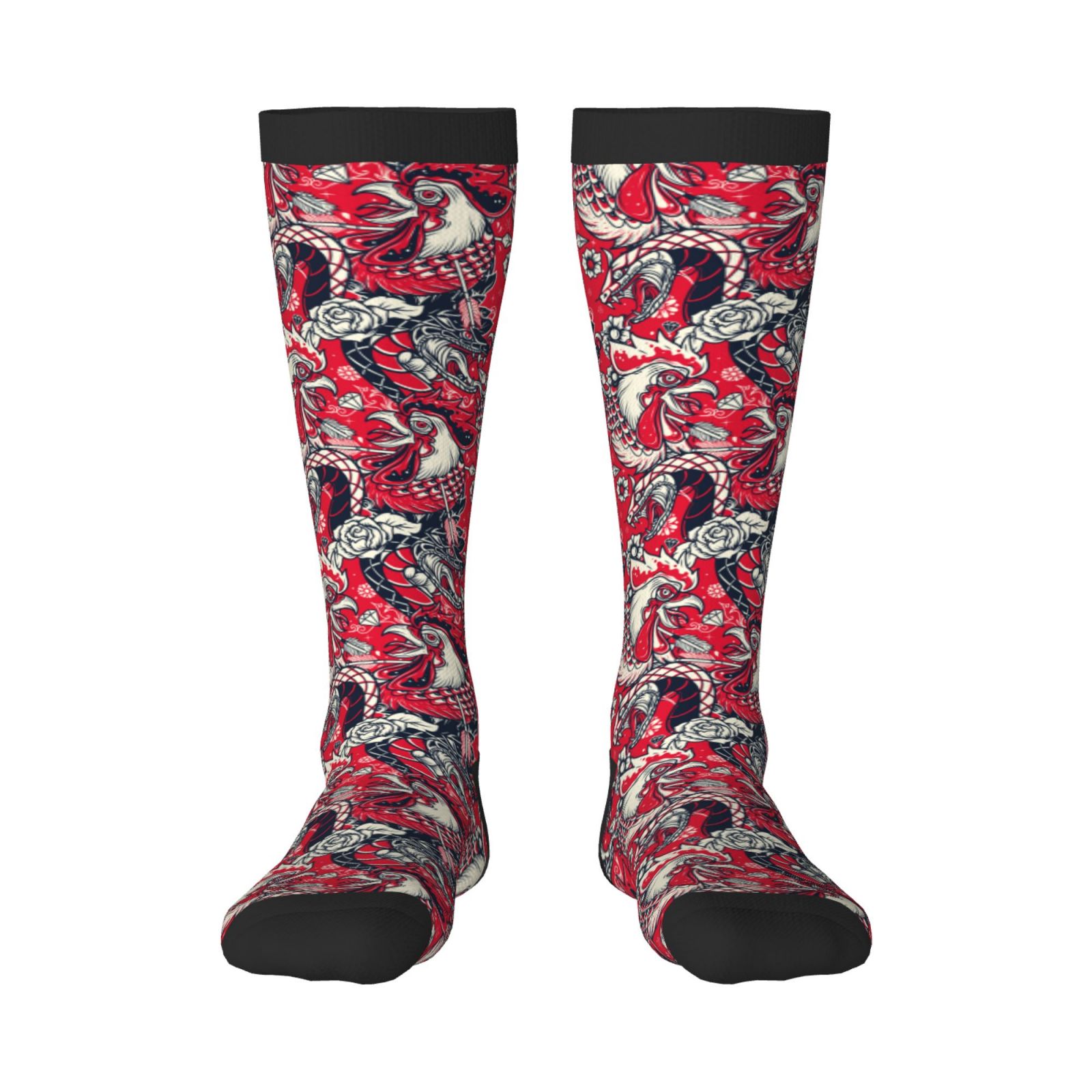 Cauagu Rooster Head Print Women's Men's Ankle Socks 1-pack Casual ...