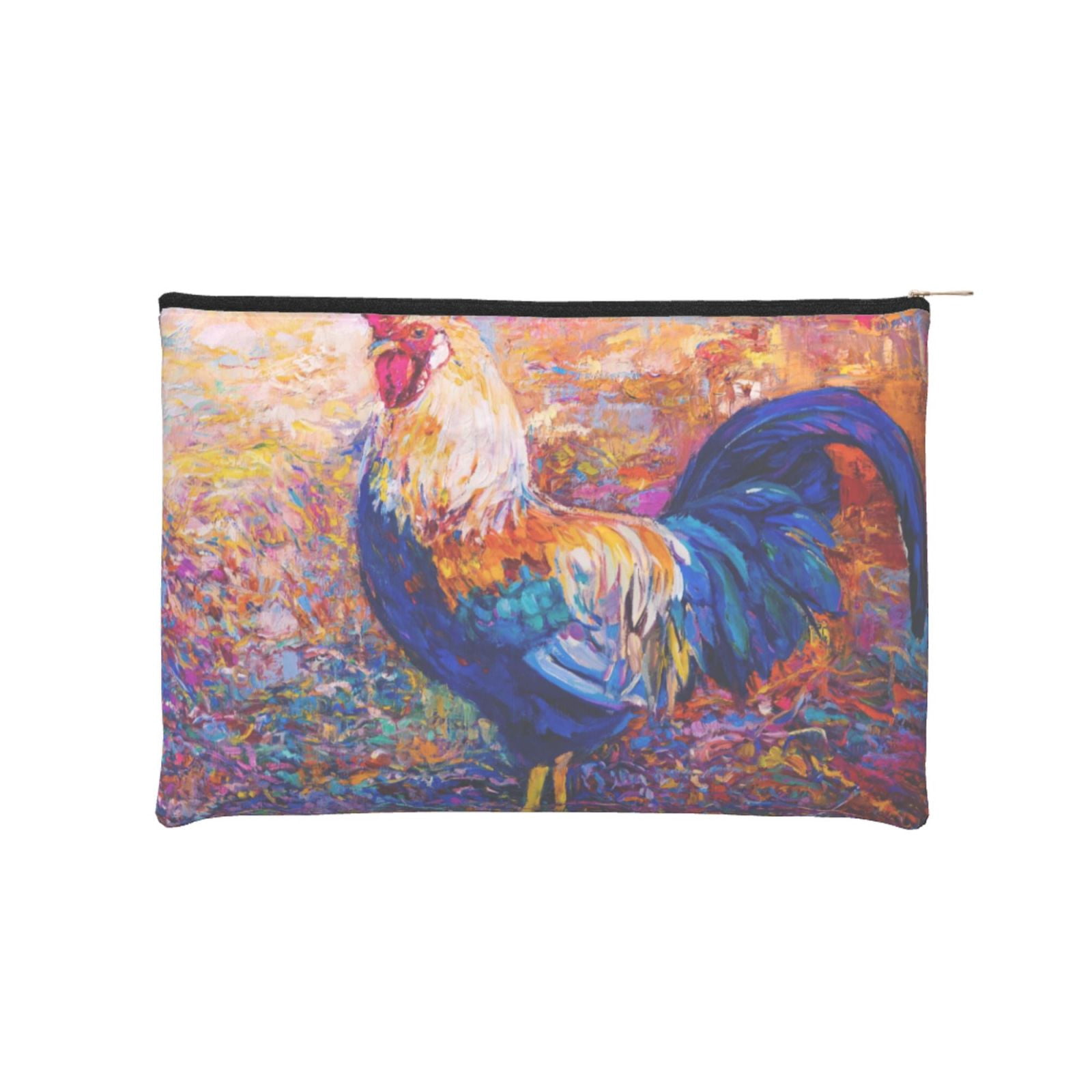 Cauagu Rooster Oil Painting for Tyvek Makeup Bag,Reusable Travel ...