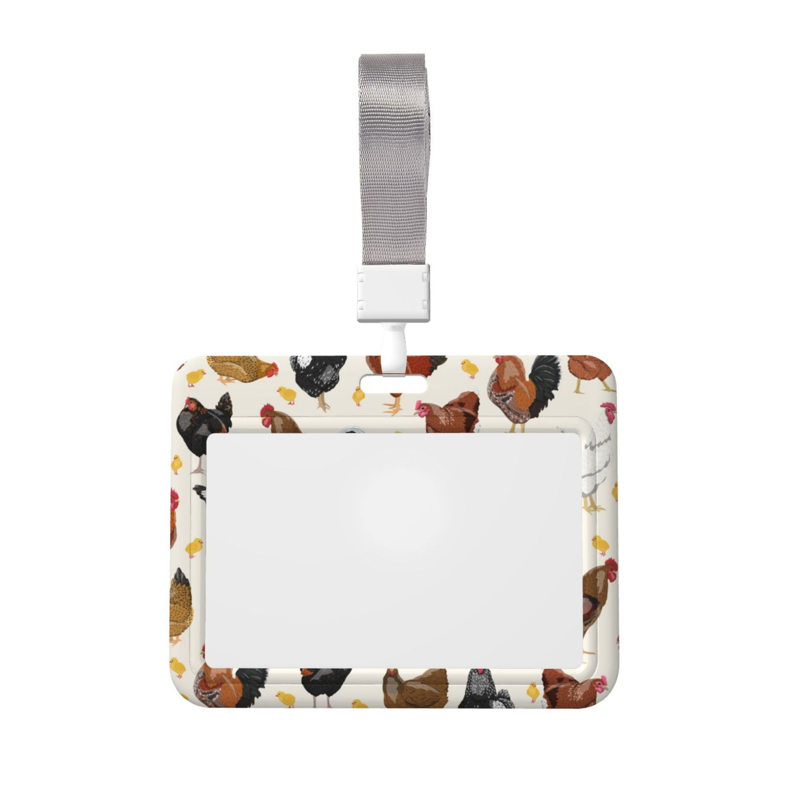 Cauagu Roosters and Chickens for ID Badge Holder,Badge Holder with ...