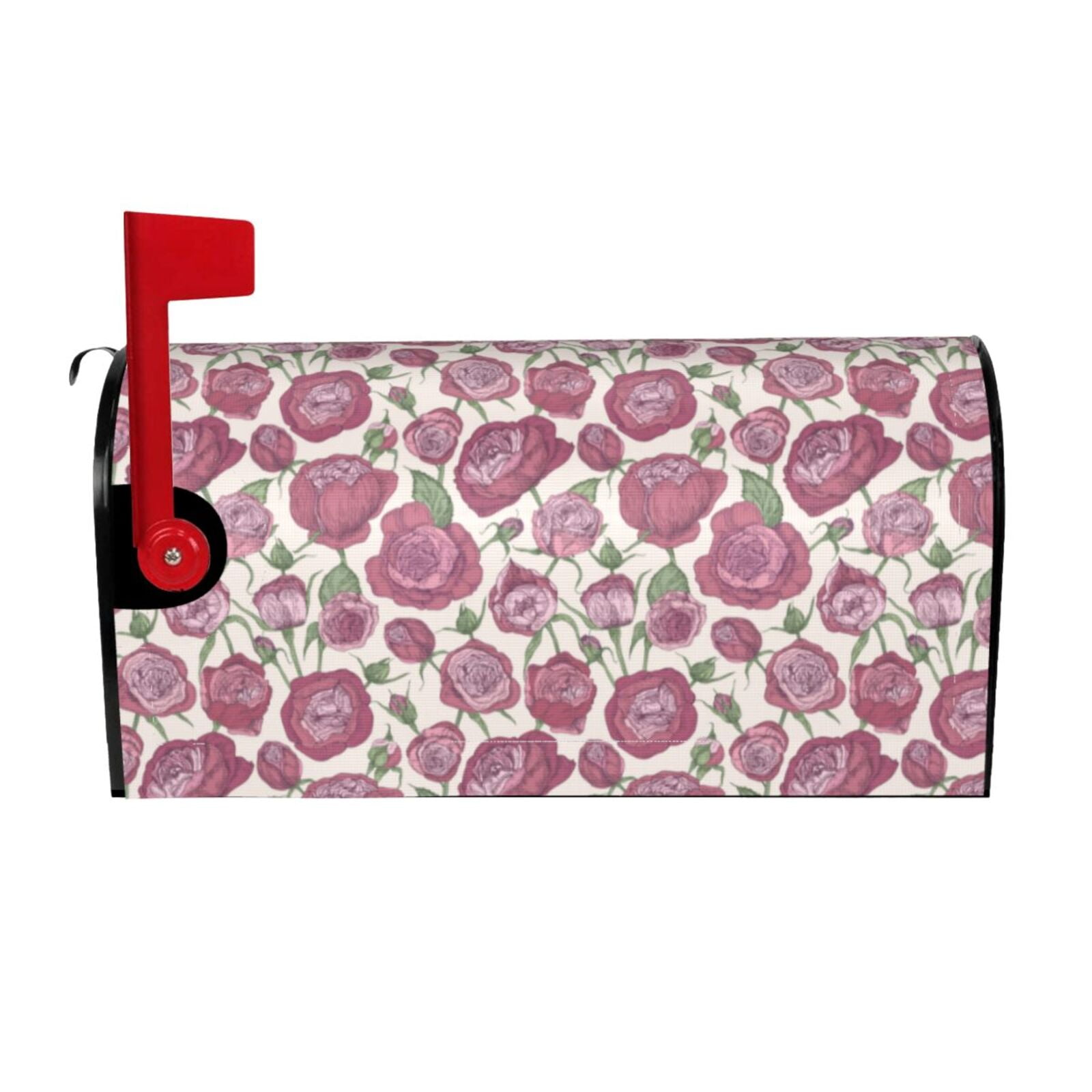 Cauagu Rose Flowers Pattern Magnetic Mailbox Covers, Mailbox Cover ...