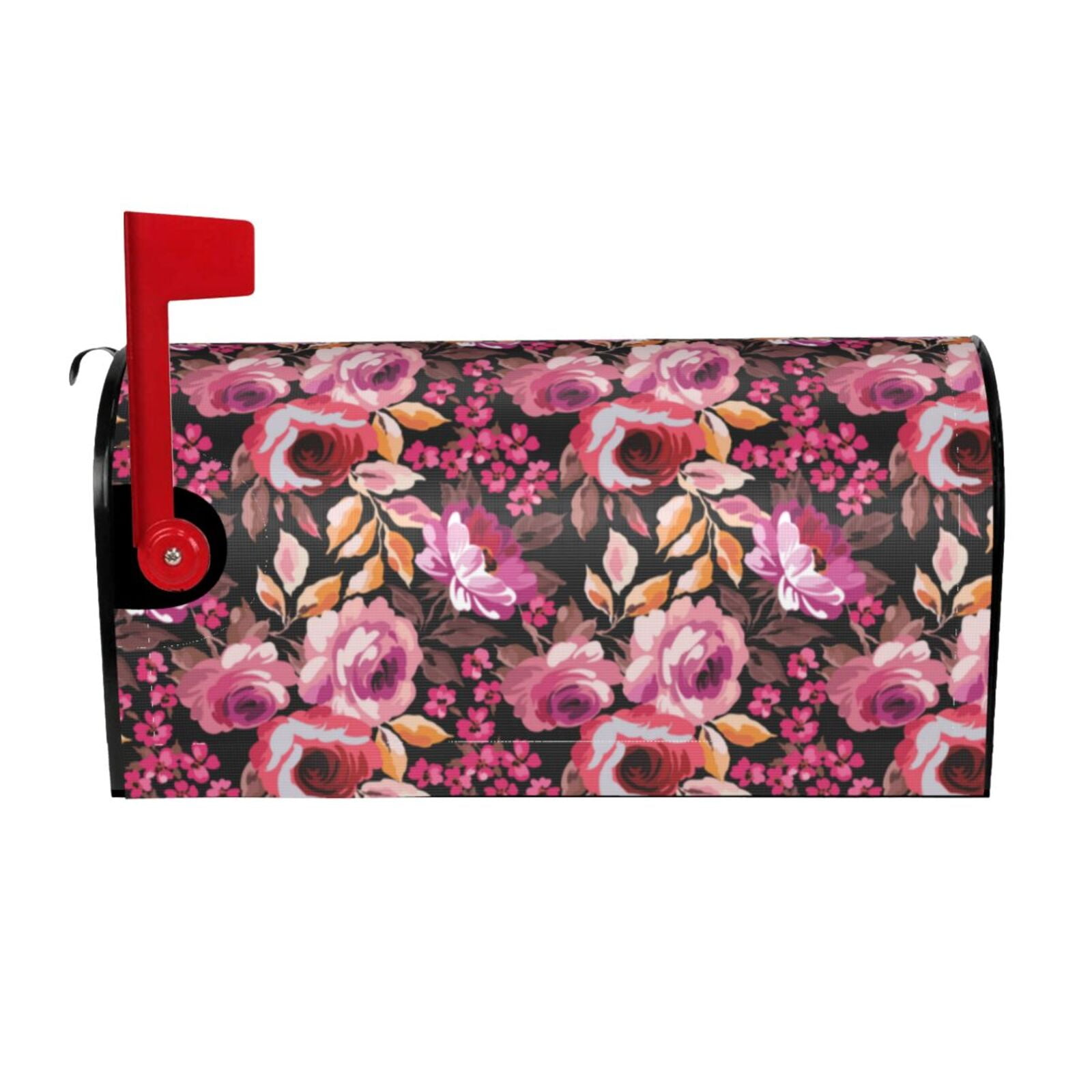 Cauagu Rose Flowers Pattern Magnetic Mailbox Covers, Mailbox Cover ...