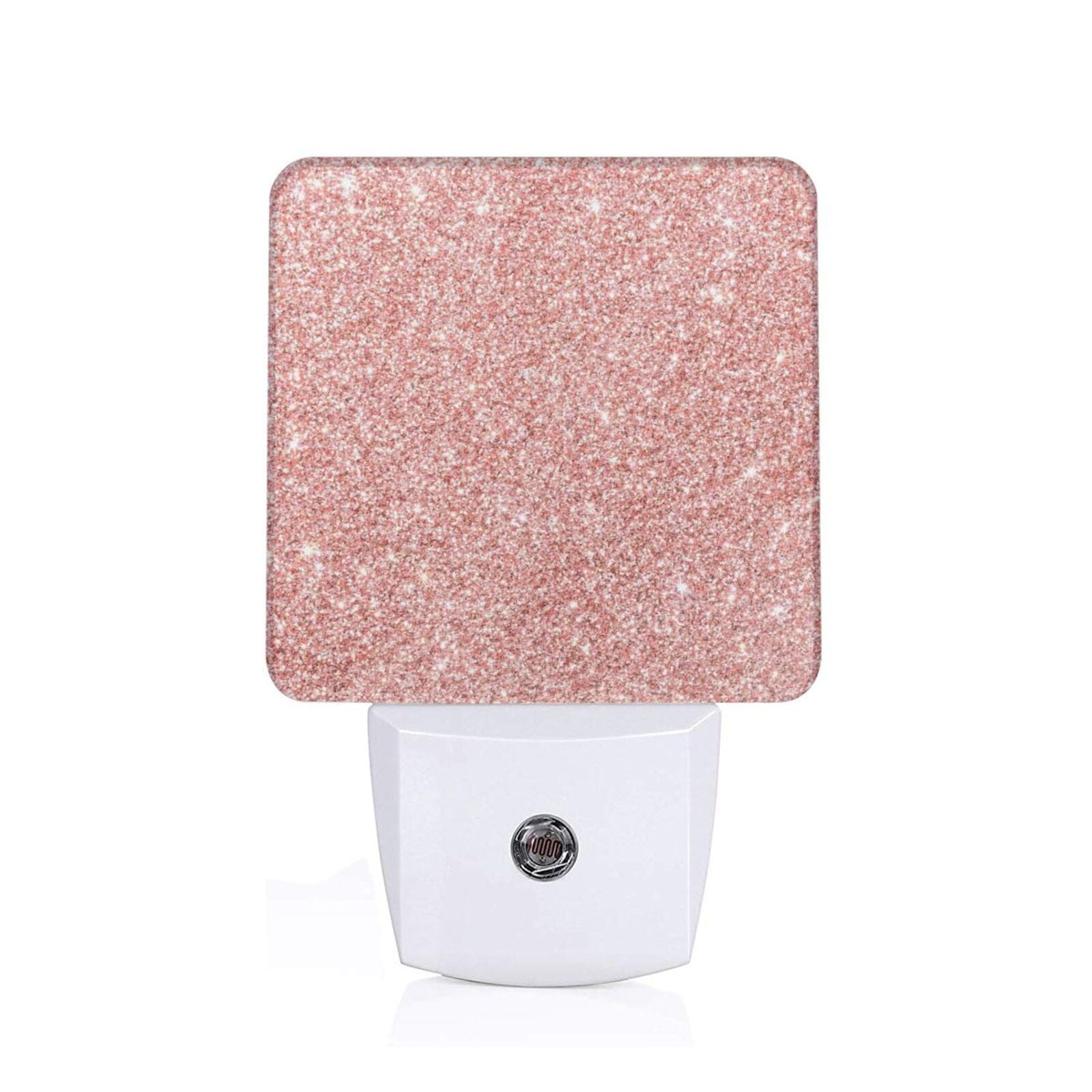 Cauagu Rose Gold Glitter Print LED Nightlight,0.5W Night Lights Plug ...