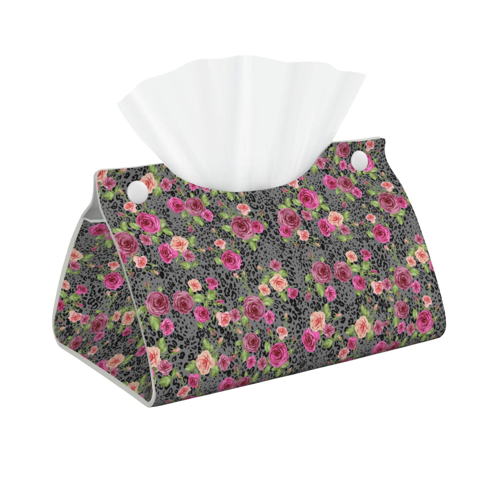 Cauagu Rose Mix Leopard for Large Tissue Box Cover Rectangular–Plus ...