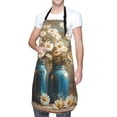 Cauagu Rustic Daisy Mason Jars Aprons with Pockets,Waterproof Apron for ...