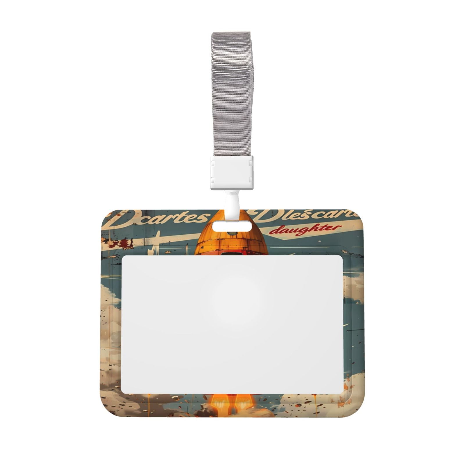 Cauagu Rusty Rocket Launch for ID Badge Holder,Badge Holder with ...
