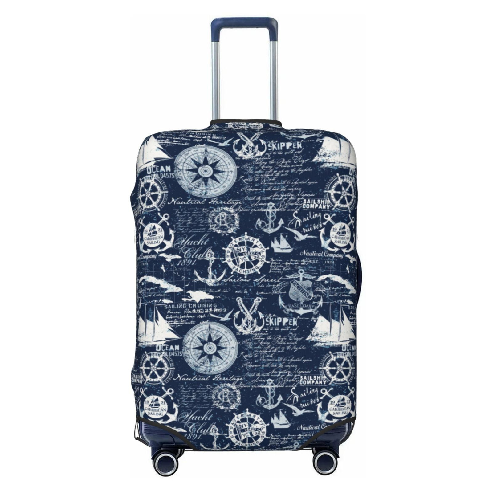 Cauagu Sailing Cruises Nautical Print Travel Luggage Cover,Travel Dust ...