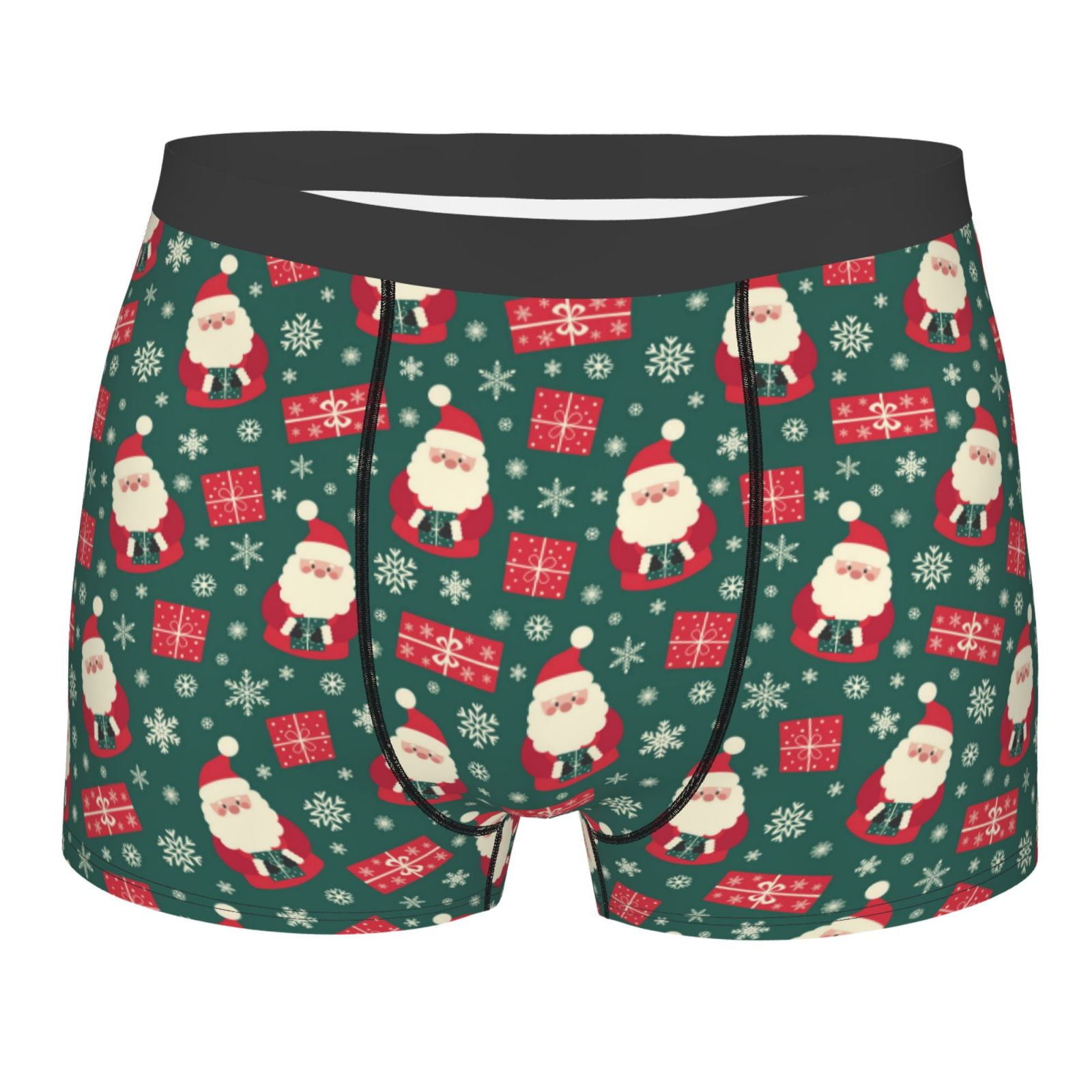 Cauagu Santa Claus Print Boxer Briefs for Men,Comfortable Breathable ...