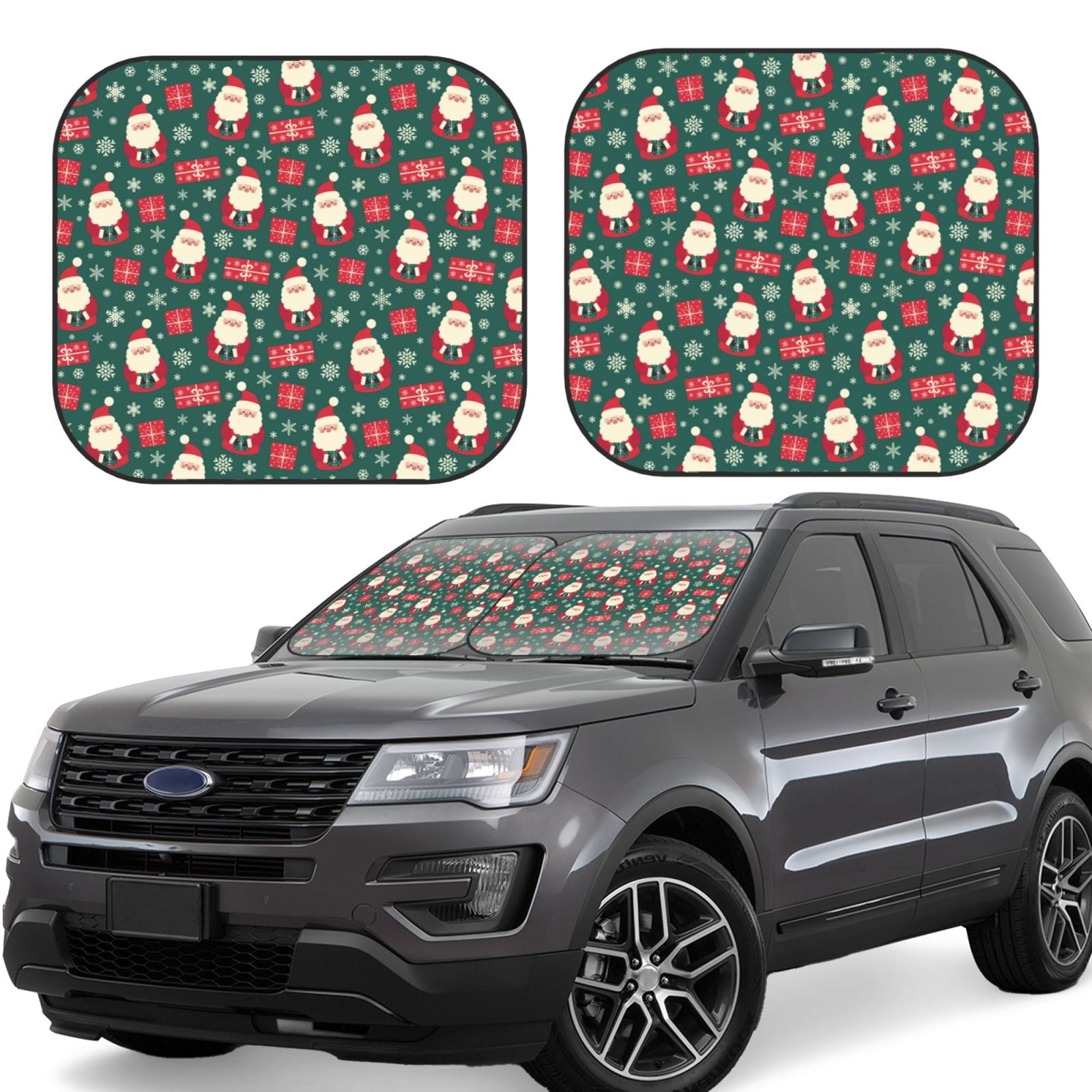 Cauagu Santa Claus Cauagu {designName} Print Foldable Car Windshield ...