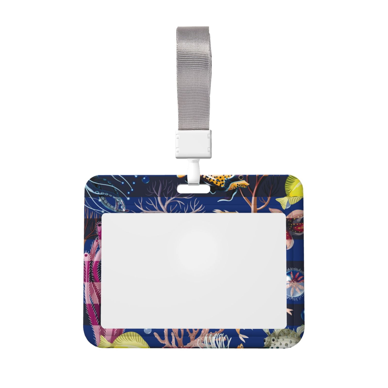 Cauagu Sea Inhabitans and Herb for ID Badge Holder,Badge Holder with ...
