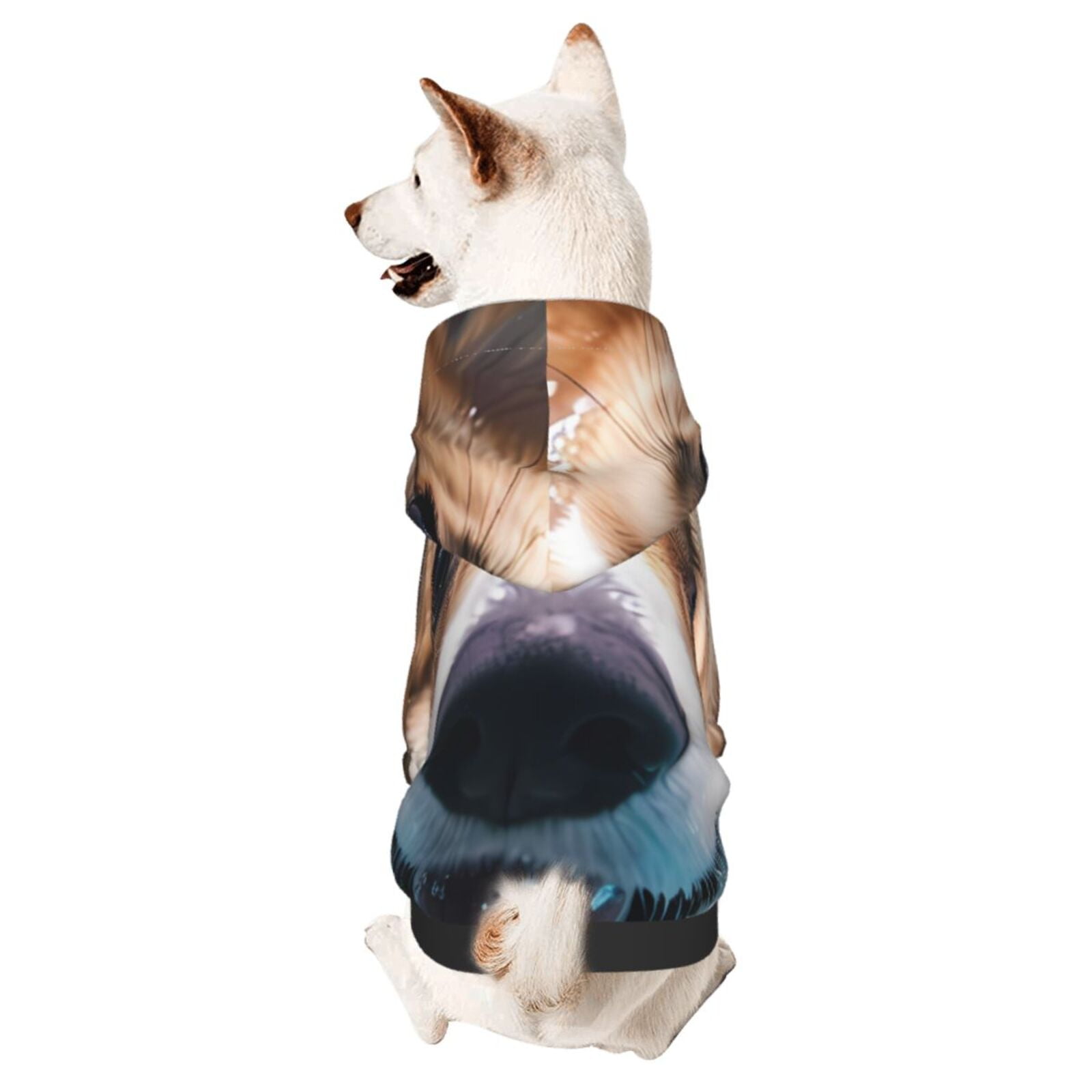 Cauagu Sea Swimming Corgi Pattern Winter Pet Hoodie Sweatshirts- Dog ...