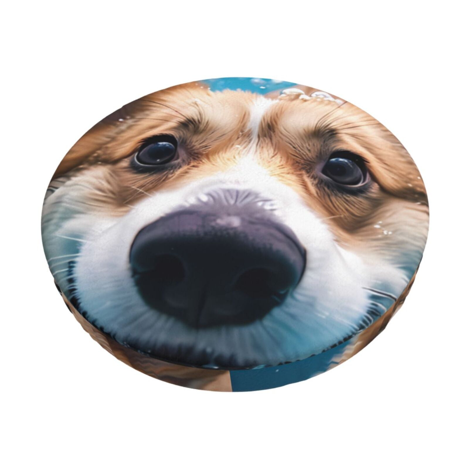 Cauagu Sea Swimming Corgi Print Round Stool Covers,Seat Cushion for ...